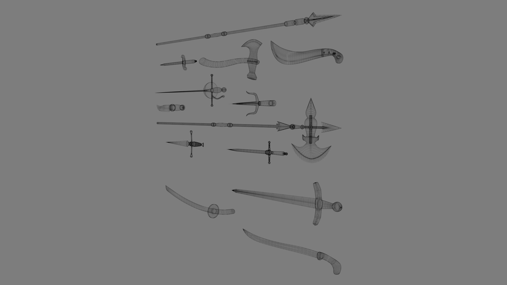 Medieval weapons pack 3D model - TurboSquid 1339634