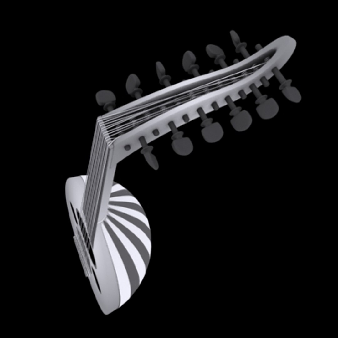Old Oriental Music 3d Model