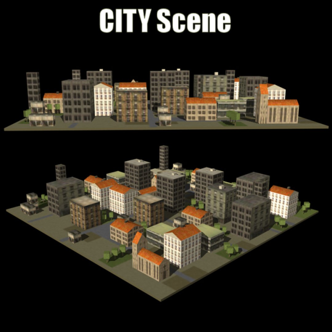 3d model city scene