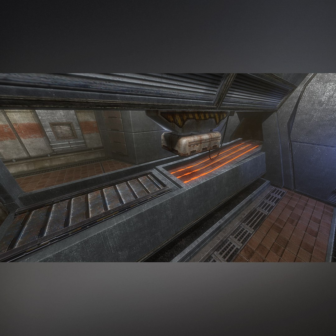 Low-poly Conveyor Foundry 3d Max