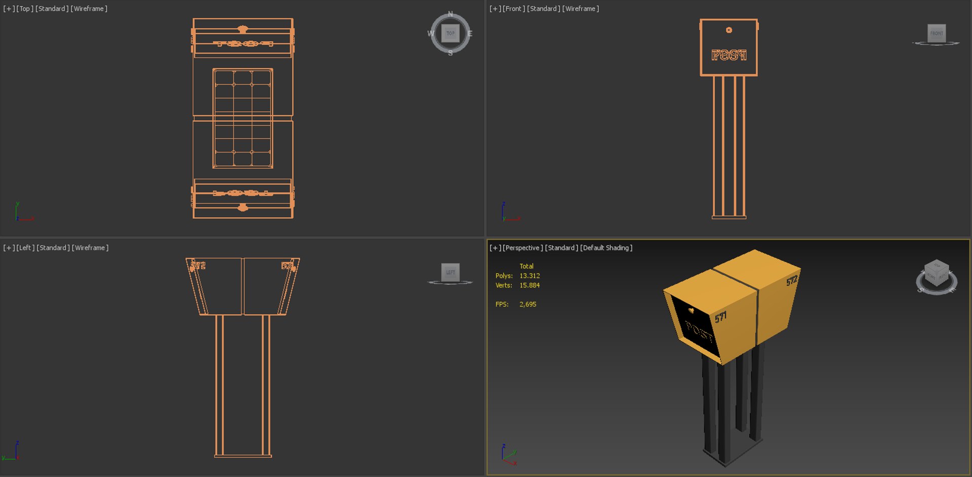 3D mailbox model - TurboSquid 2162982