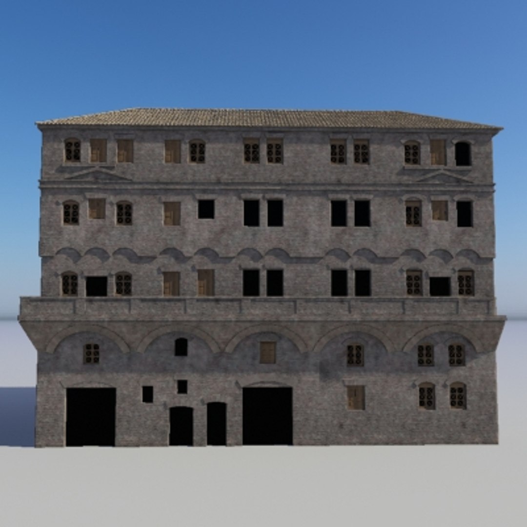 3d roman building insulae