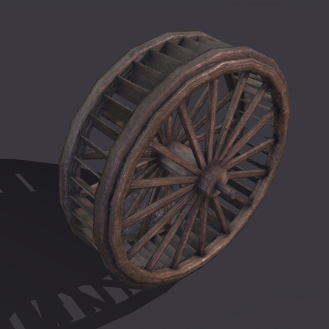 Water wheel 3D model - TurboSquid 1493990