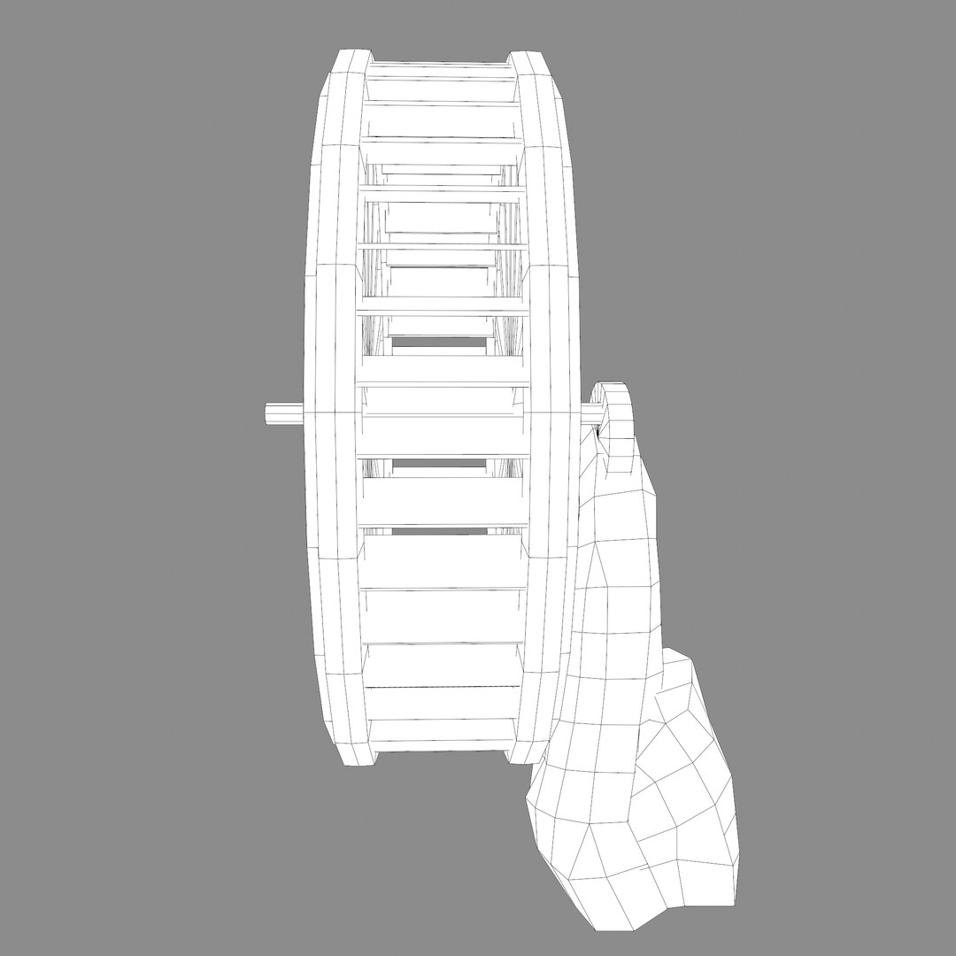 Water wheel 3D model - TurboSquid 1493990