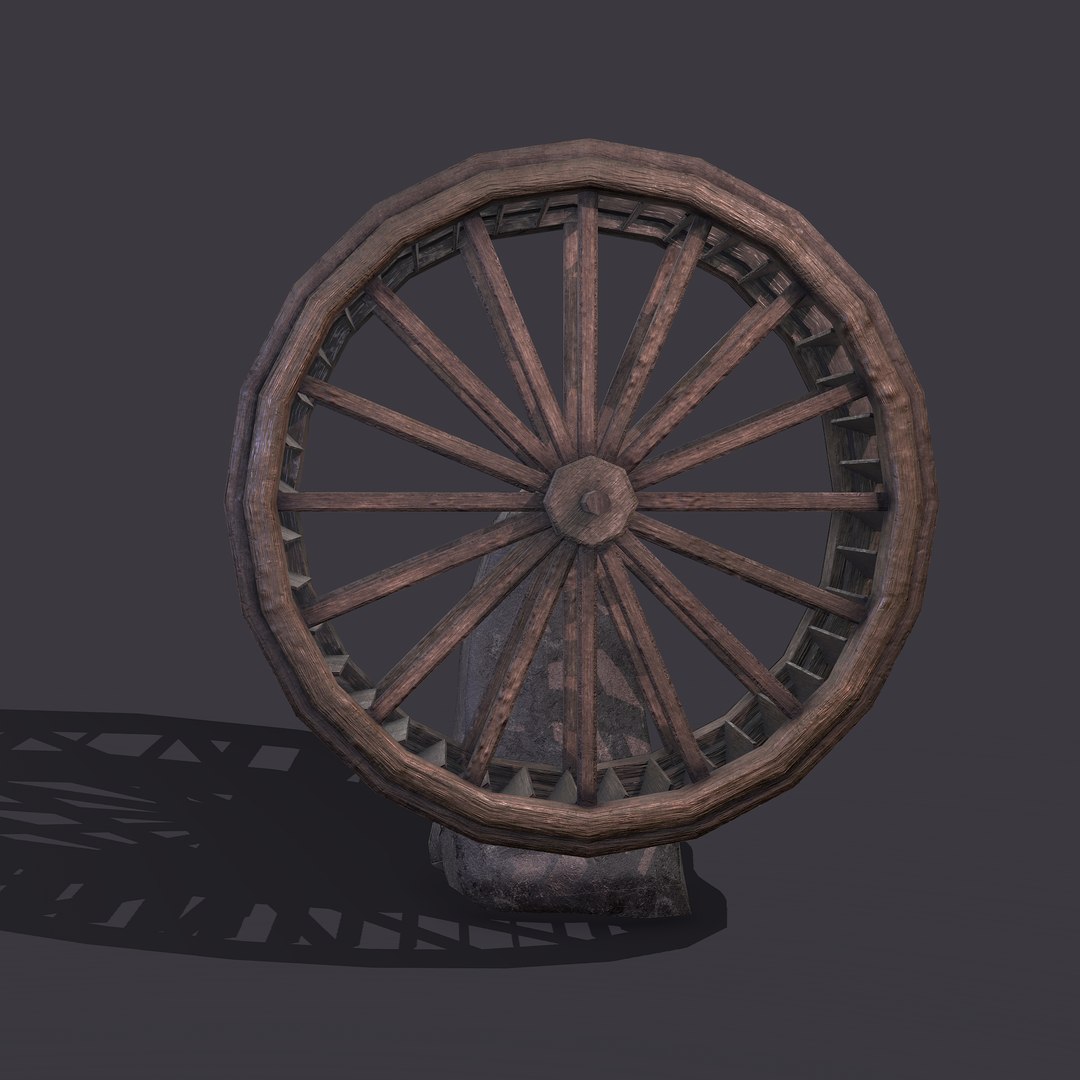 Water wheel 3D model - TurboSquid 1493990
