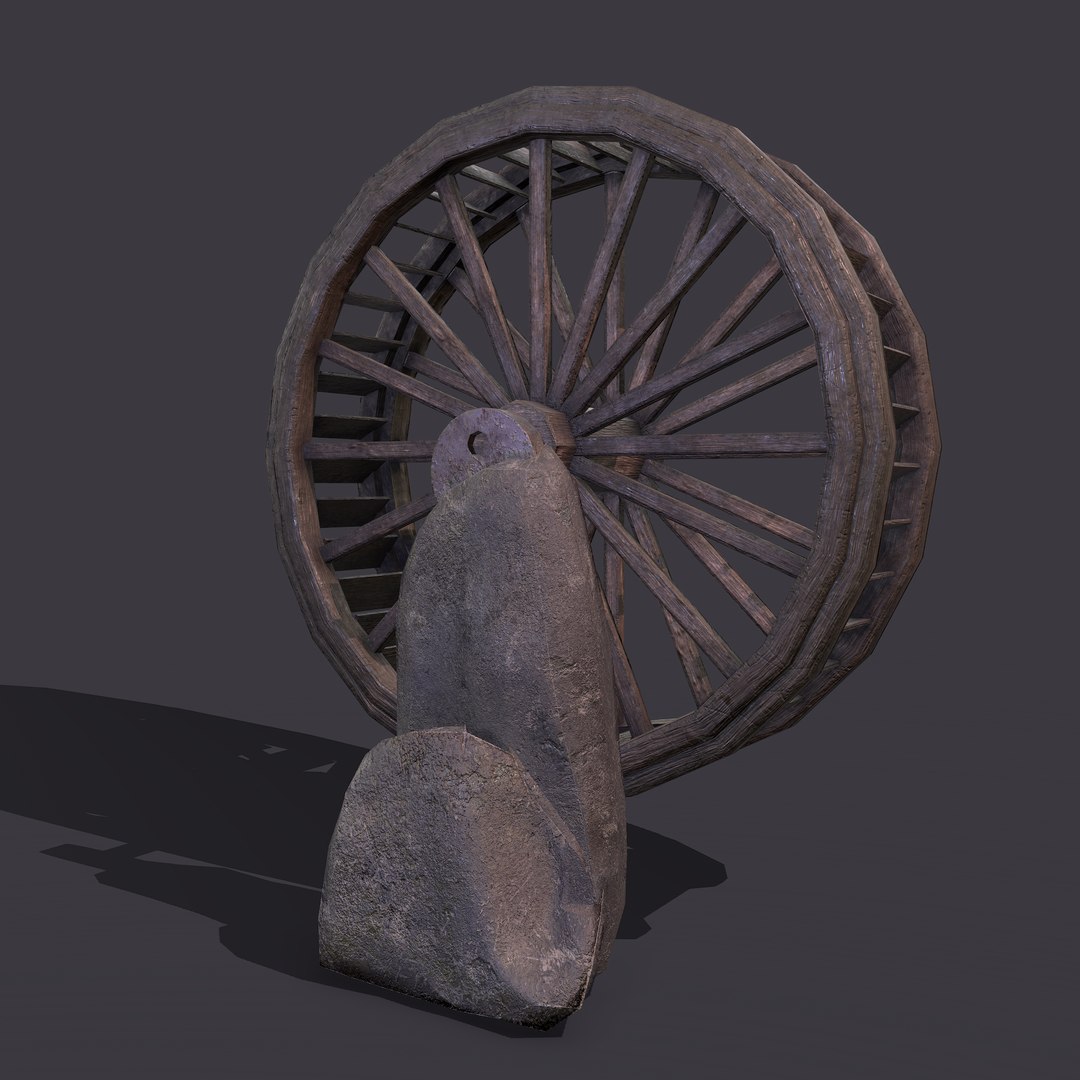 Water wheel 3D model - TurboSquid 1493990