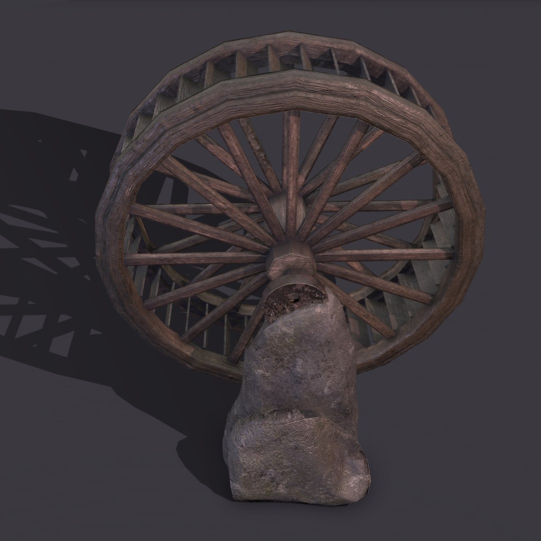 Water wheel 3D model - TurboSquid 1493990