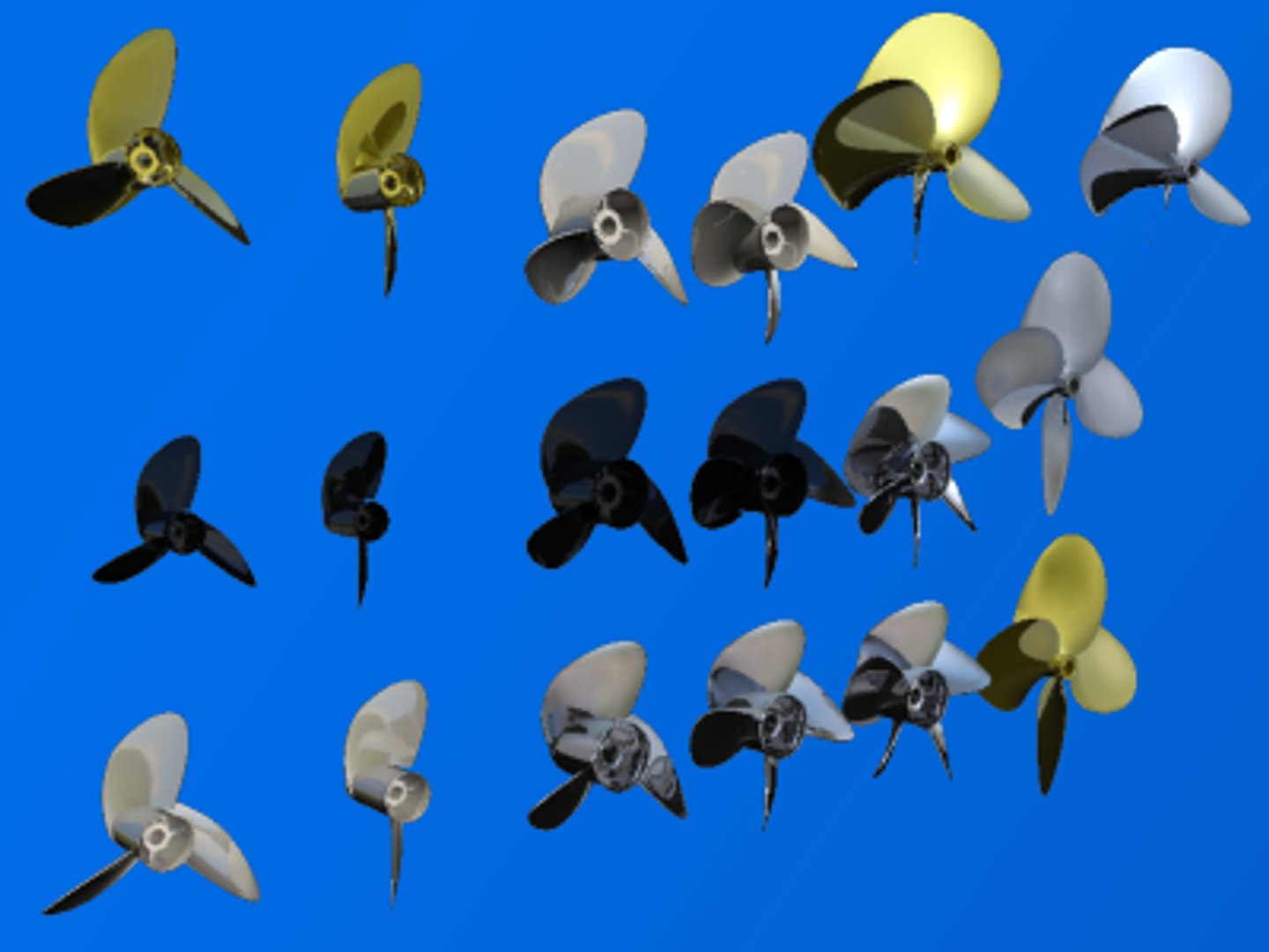 3d propeller assortment pack model