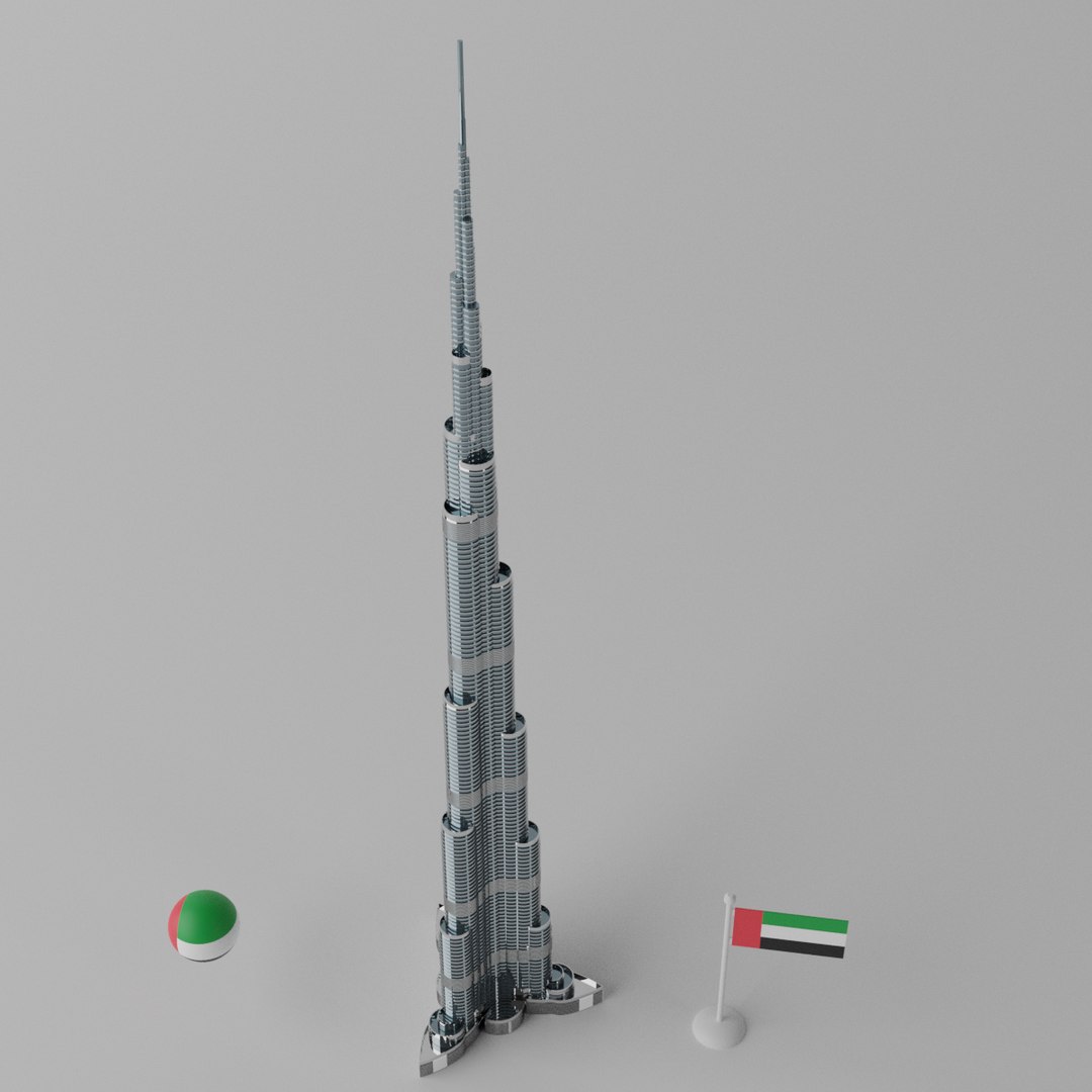 3D model Burj Khalifa Dubai Tower 1 - TurboSquid 2050096