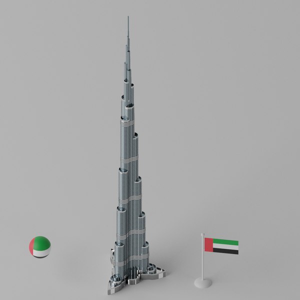 3D model Burj Khalifa Dubai Tower - TurboSquid 2050096