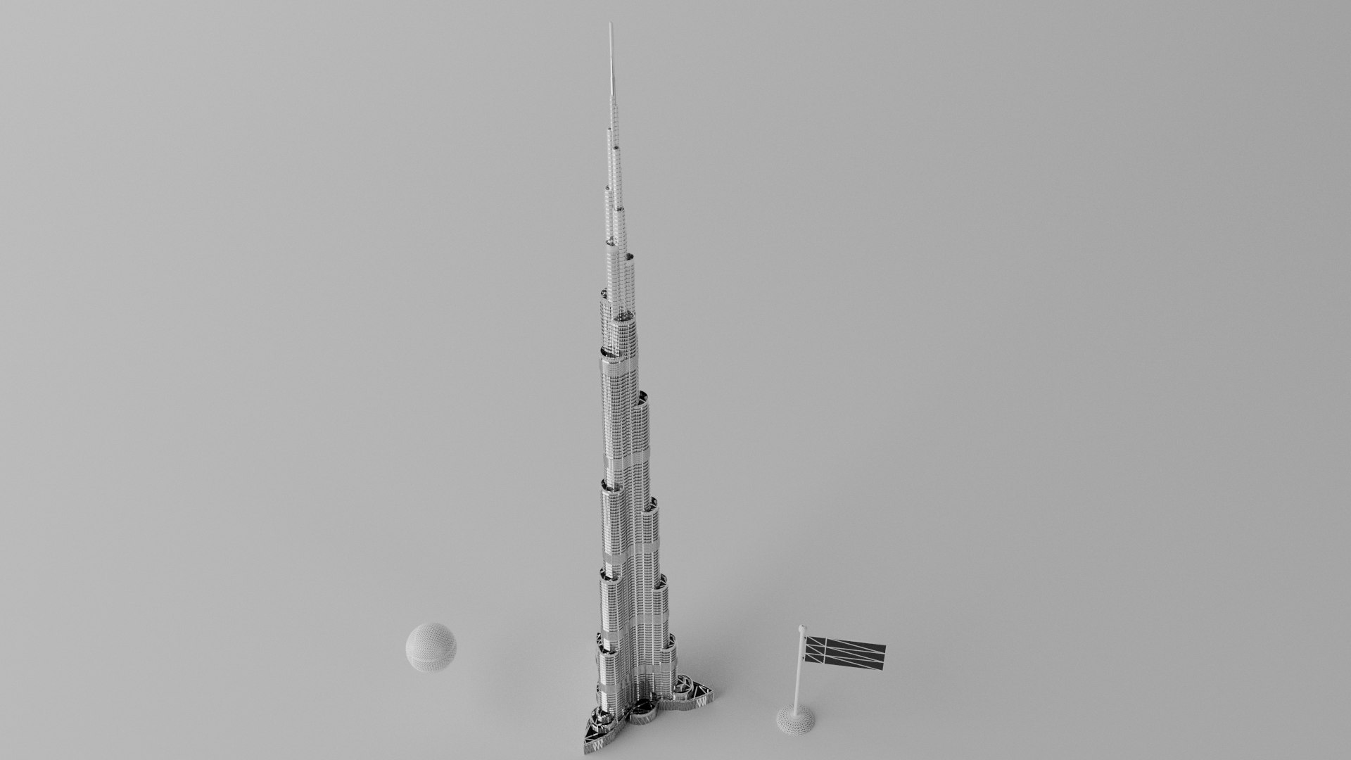 3D model Burj Khalifa Dubai Tower 1 - TurboSquid 2050096