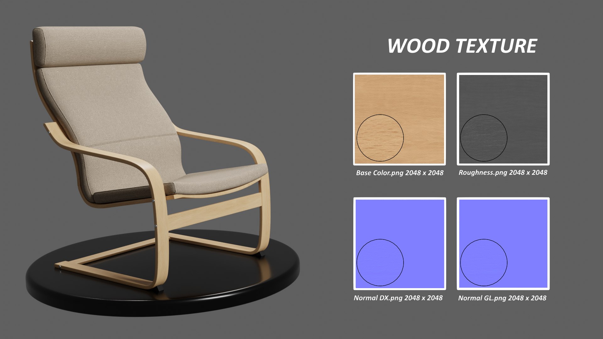 IKEA Poang Rocking Chair 3D Model - TurboSquid 2032068