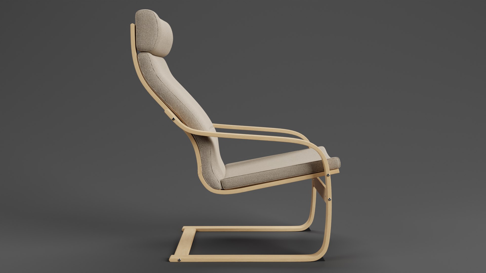 IKEA Poang Rocking Chair 3D Model - TurboSquid 2032068