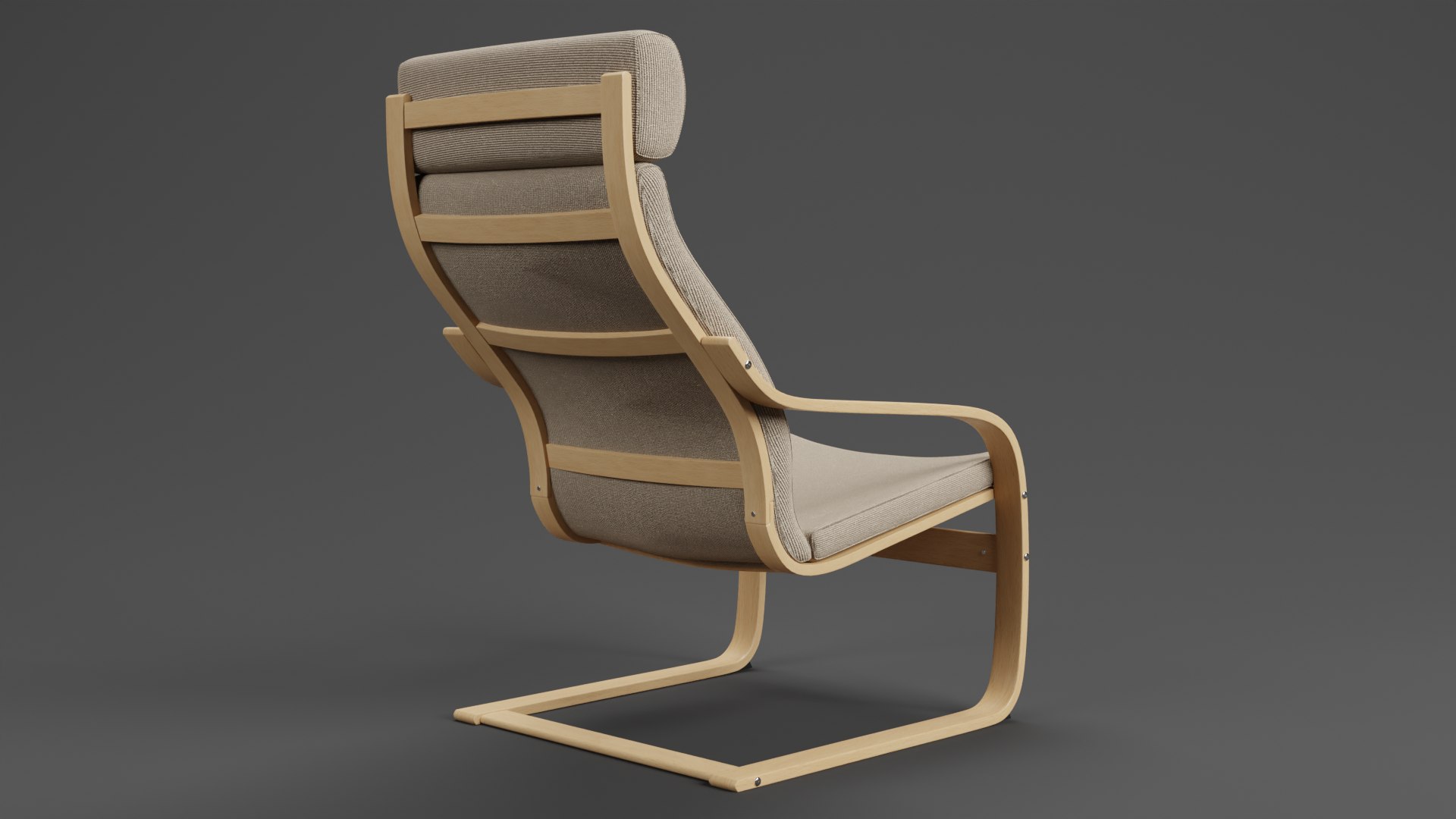 IKEA Poang Rocking Chair 3D Model - TurboSquid 2032068