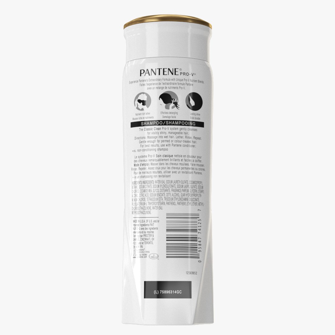3D Pantene Shampoo - TurboSquid 1273030