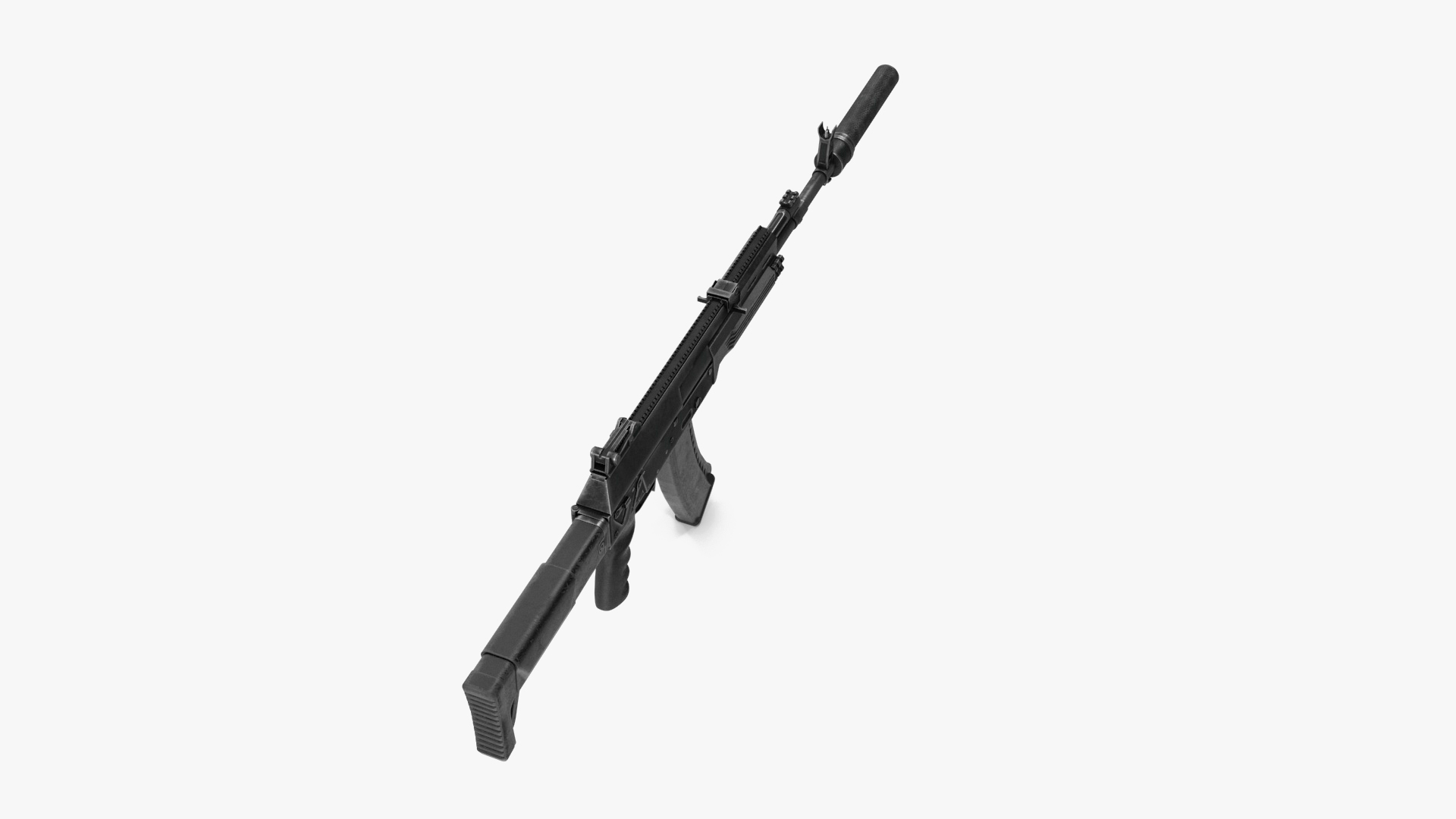 3D Model Russian Assault Rifle AK-12 2011 With Silencer Old - TurboSquid 2130540