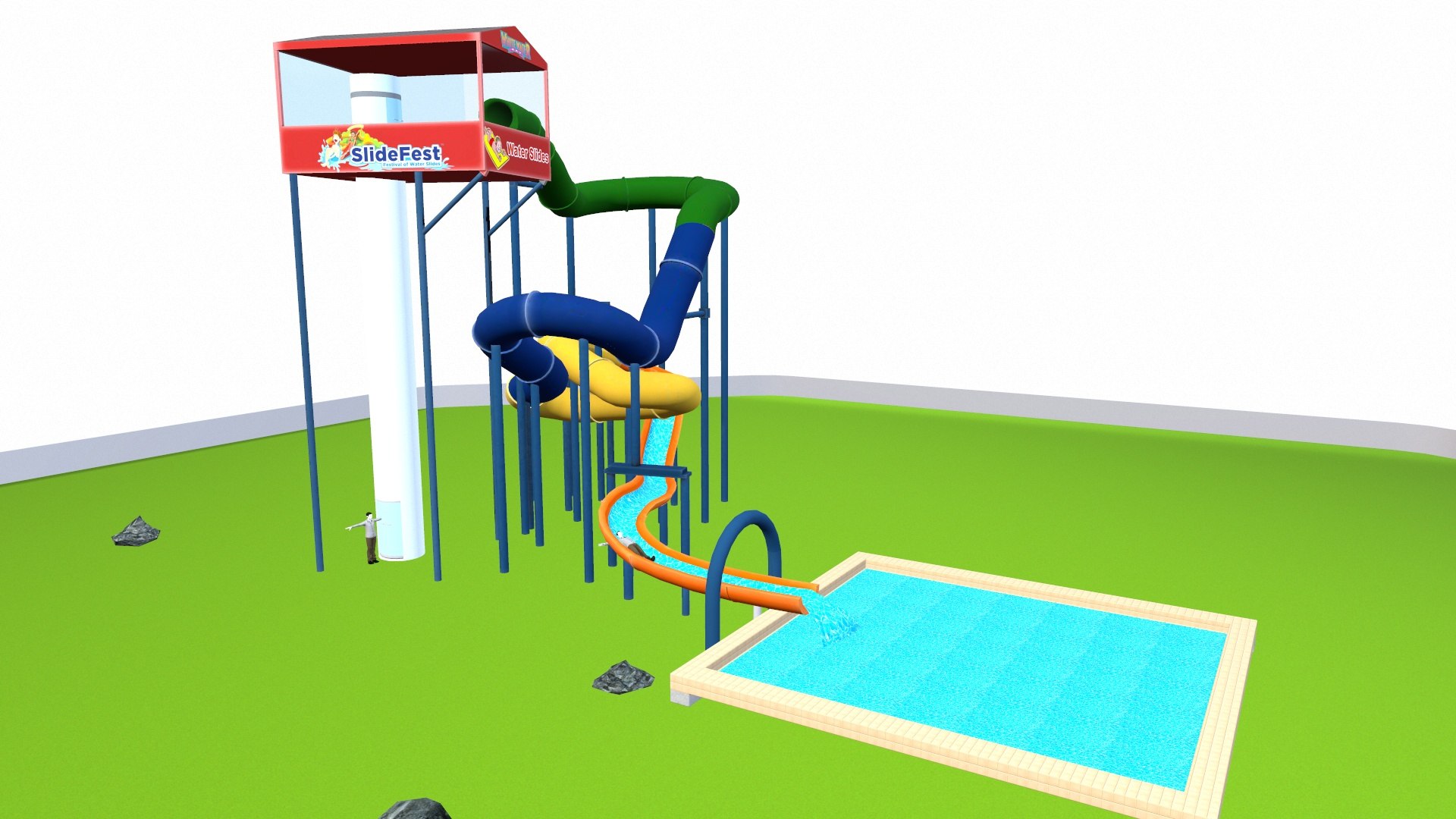 3D Water Slides Model - TurboSquid 2358491