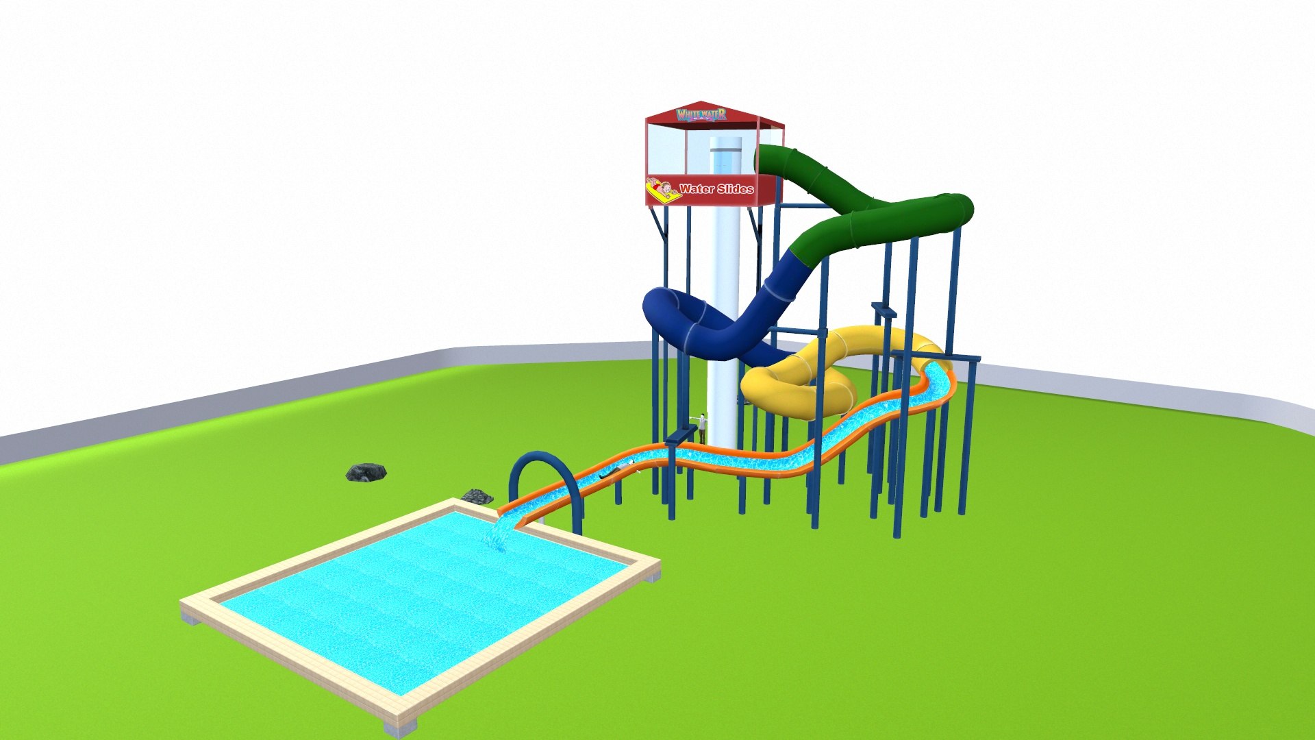 3D Water Slides Model - TurboSquid 2358491