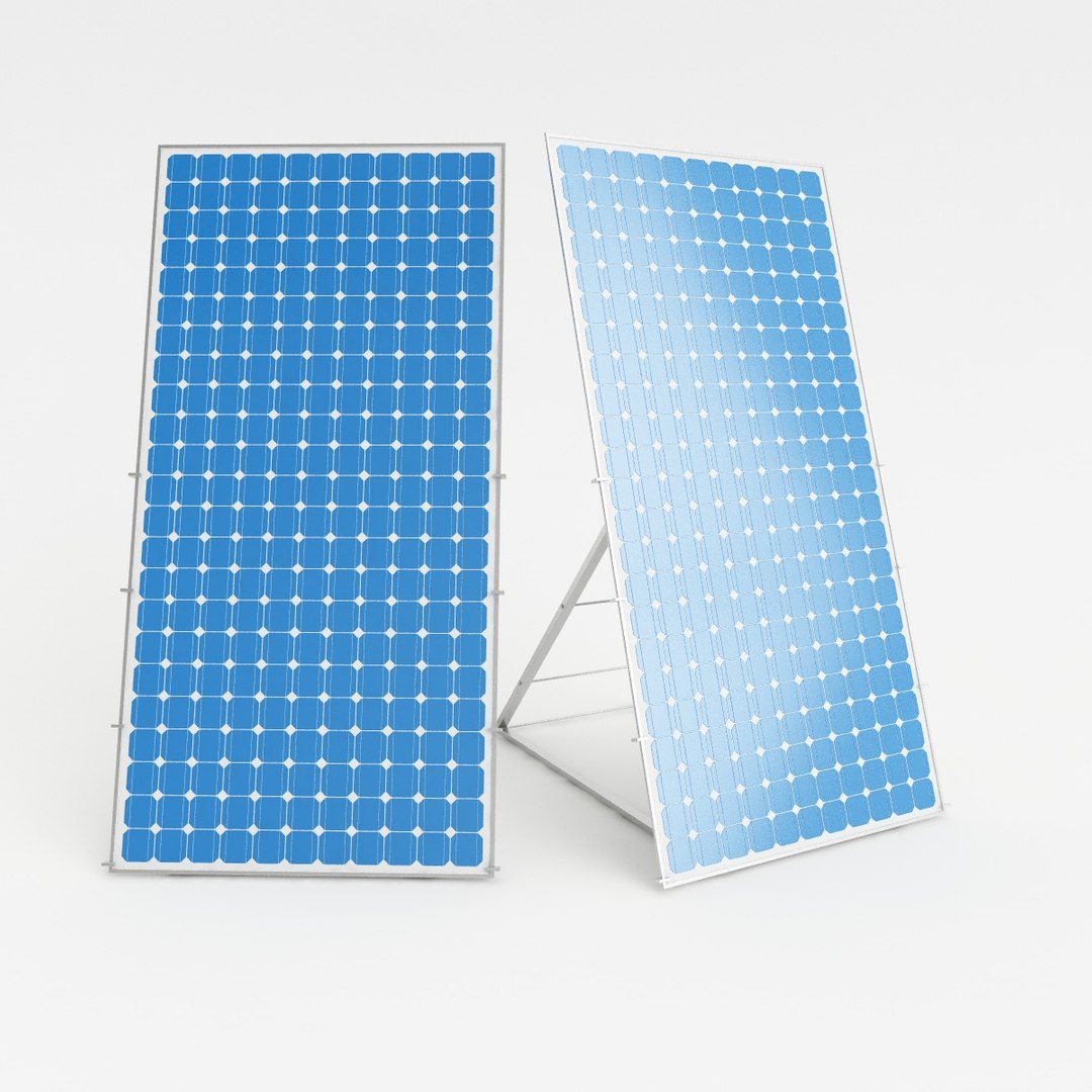 solar panel 3d 3ds