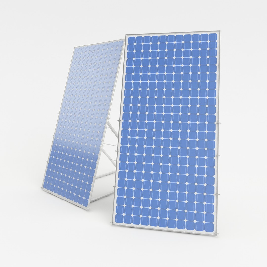 solar panel 3d 3ds