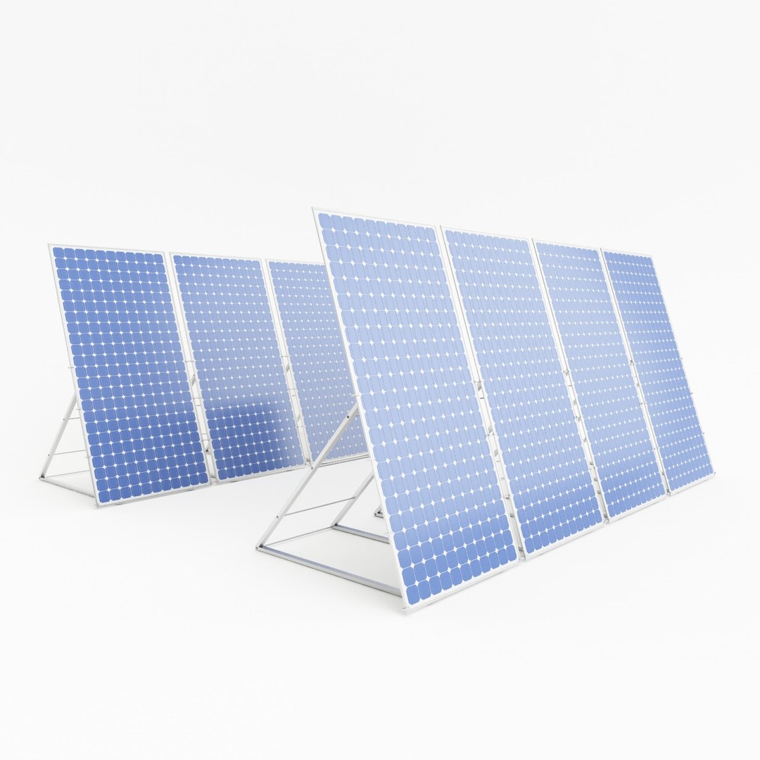 solar panel 3d 3ds