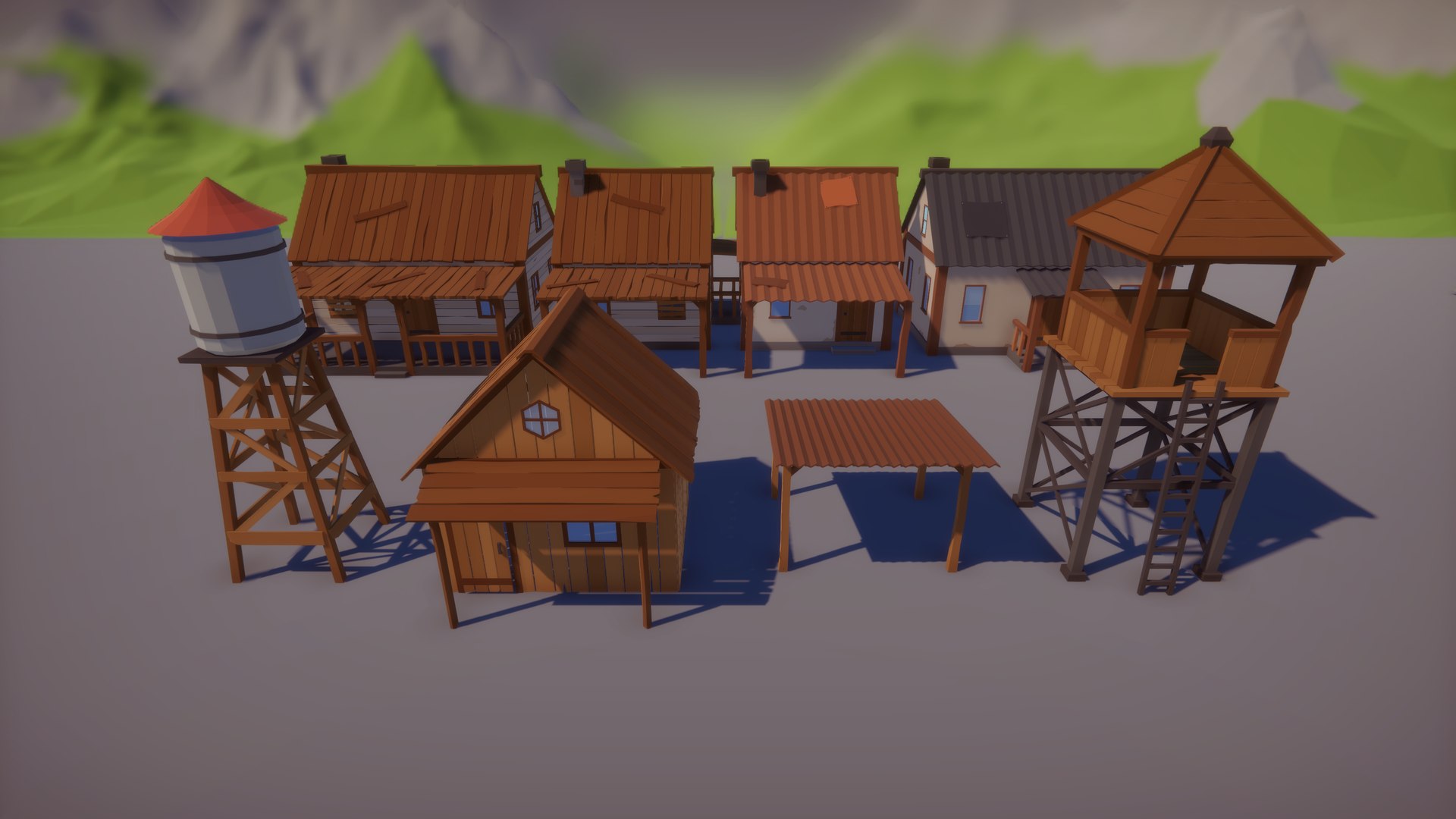 Low Poly Post Apocalyptic Village 3D - TurboSquid 2098187