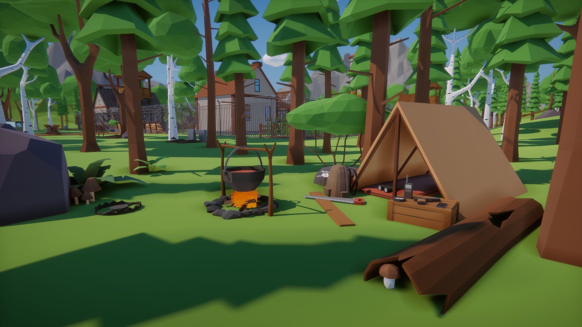 Low Poly Post Apocalyptic Village 3D - TurboSquid 2098187