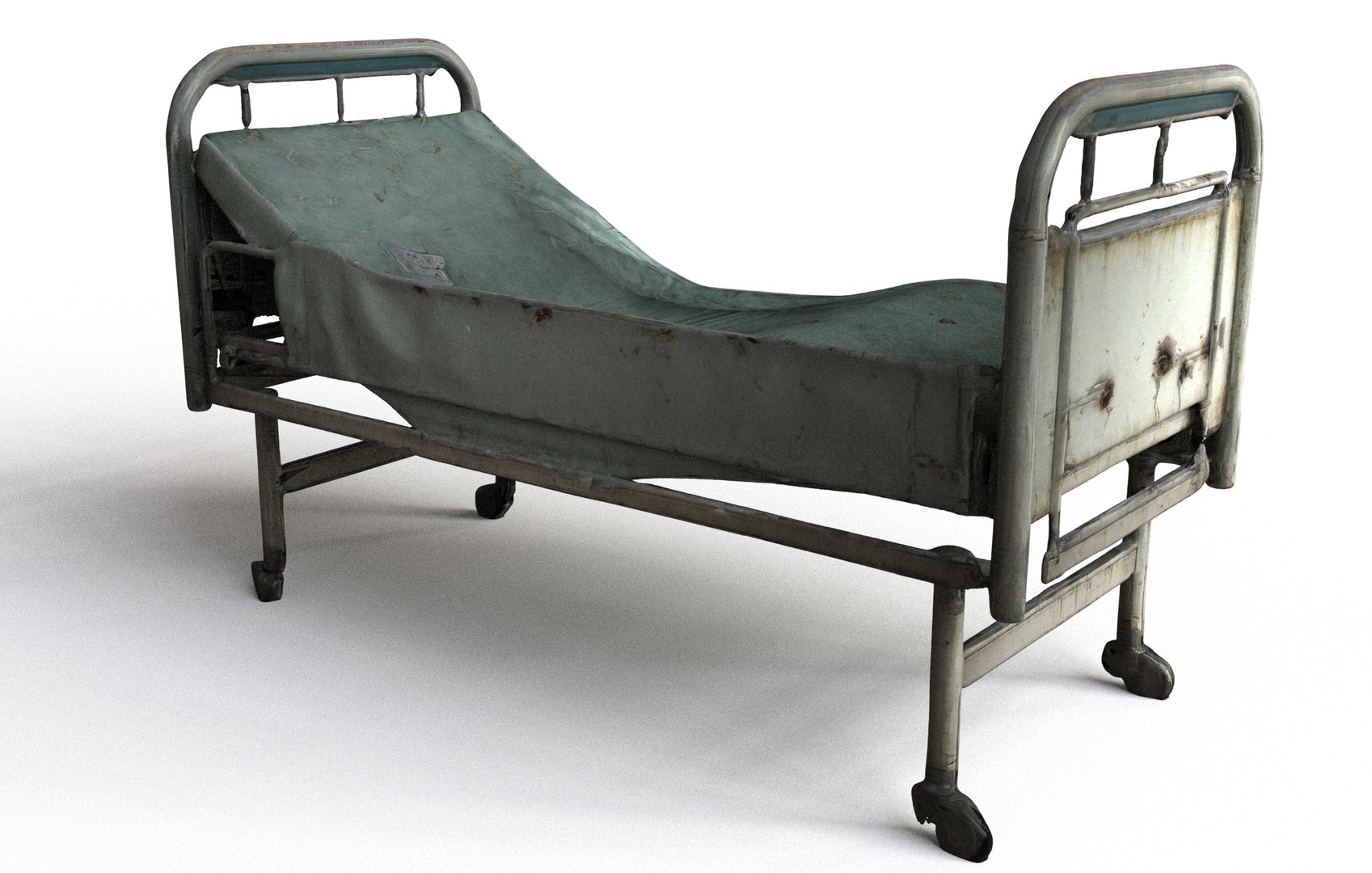 3D Old Hospital Beds And Wheelchair Model - TurboSquid 2334240