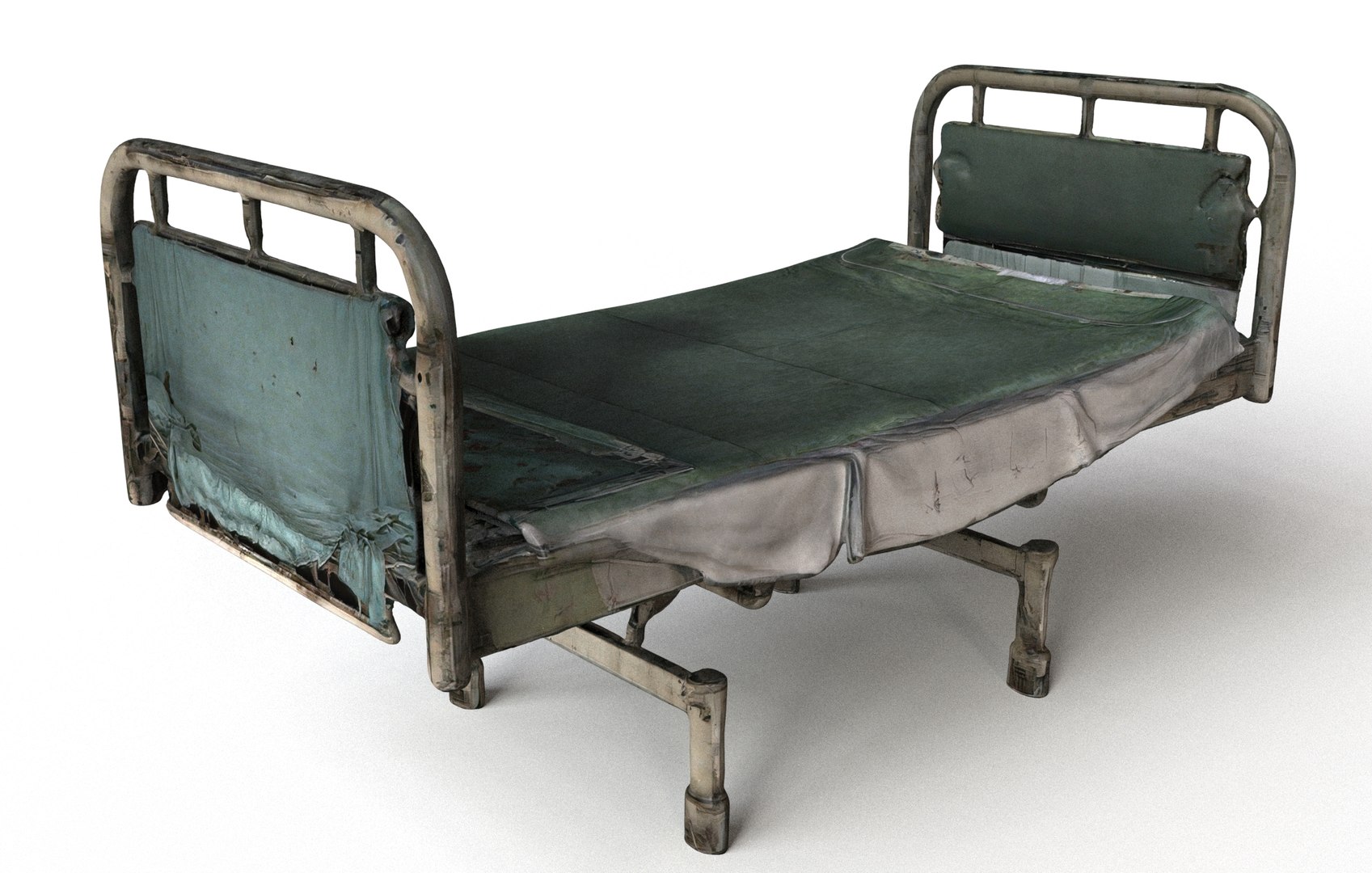 3D Old Hospital Beds And Wheelchair Model - TurboSquid 2334240
