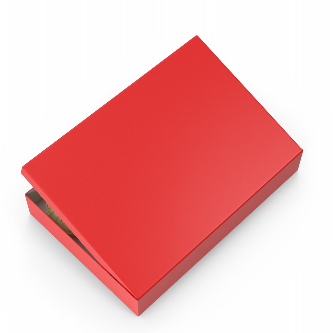 3D Donuts In Opened Red Box - TurboSquid 2229306