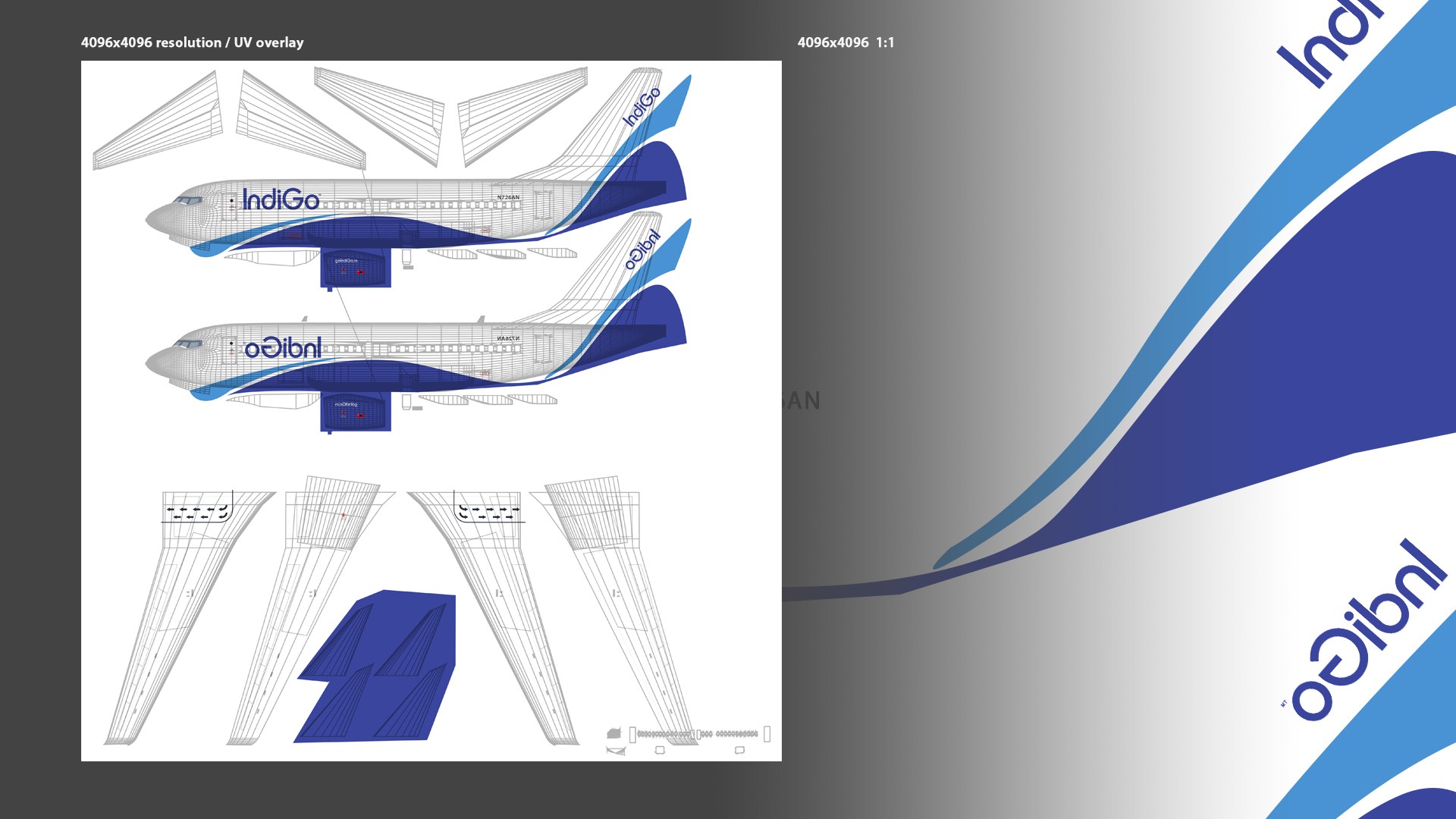 Indigo Airplane 3D Model - TurboSquid 1469494