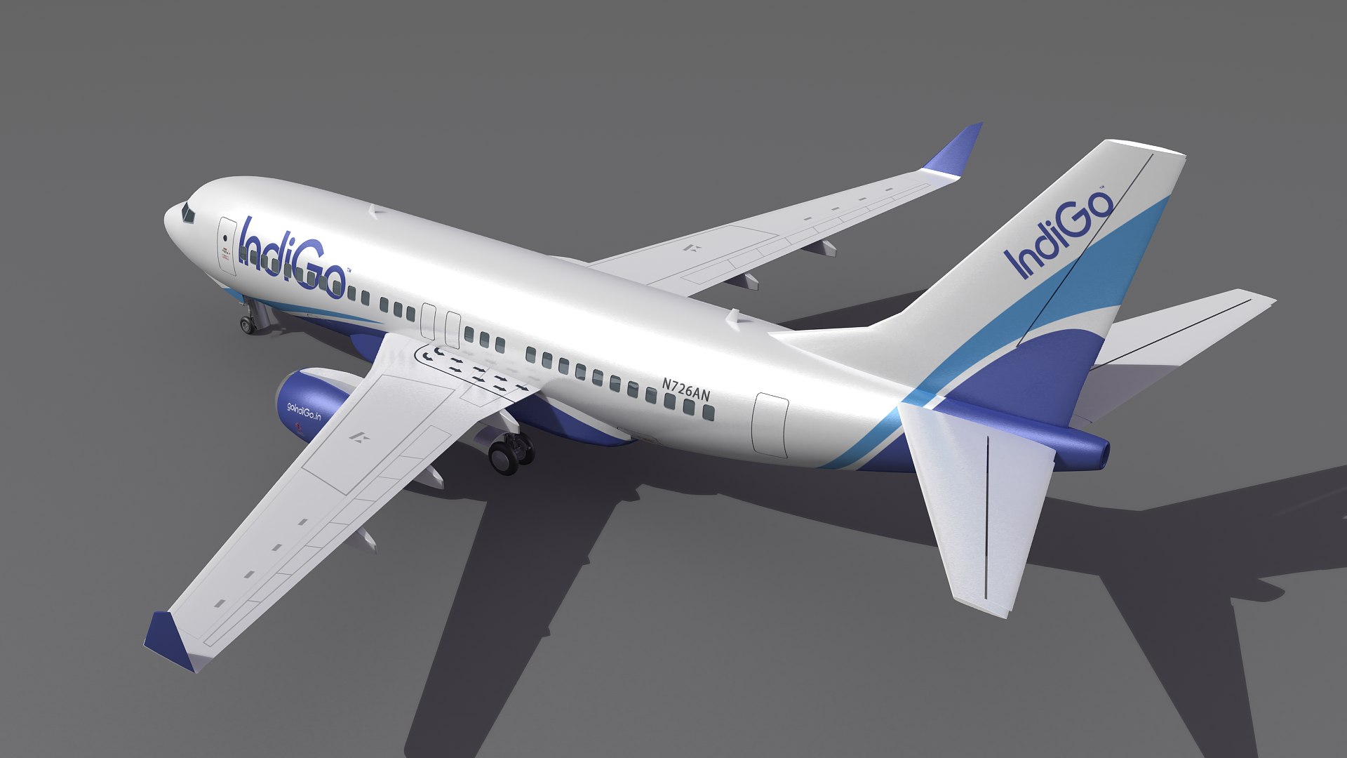 Indigo Airplane 3D Model - TurboSquid 1469494