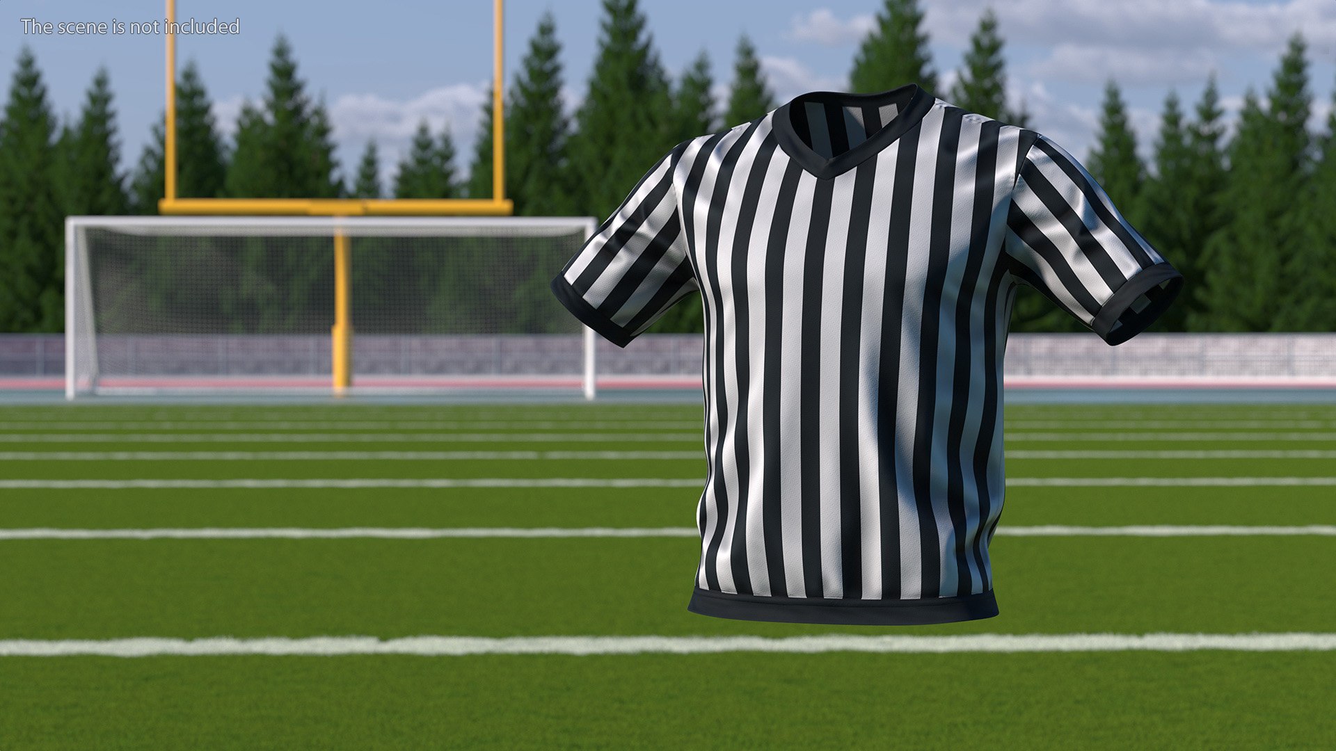 3D Striped Sports Referee Shirt Model - TurboSquid 2246743