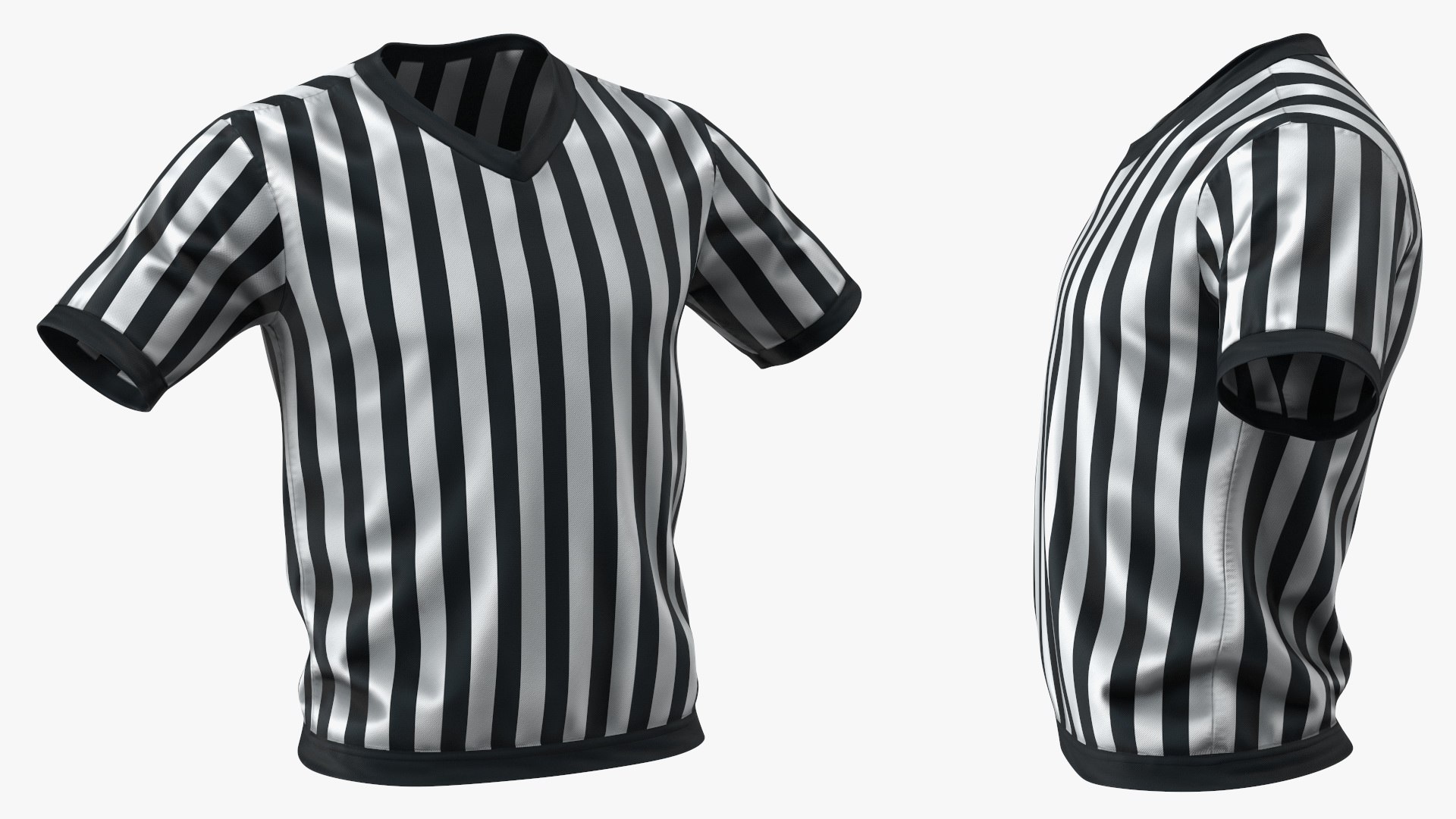 3D Striped Sports Referee Shirt Model - TurboSquid 2246743