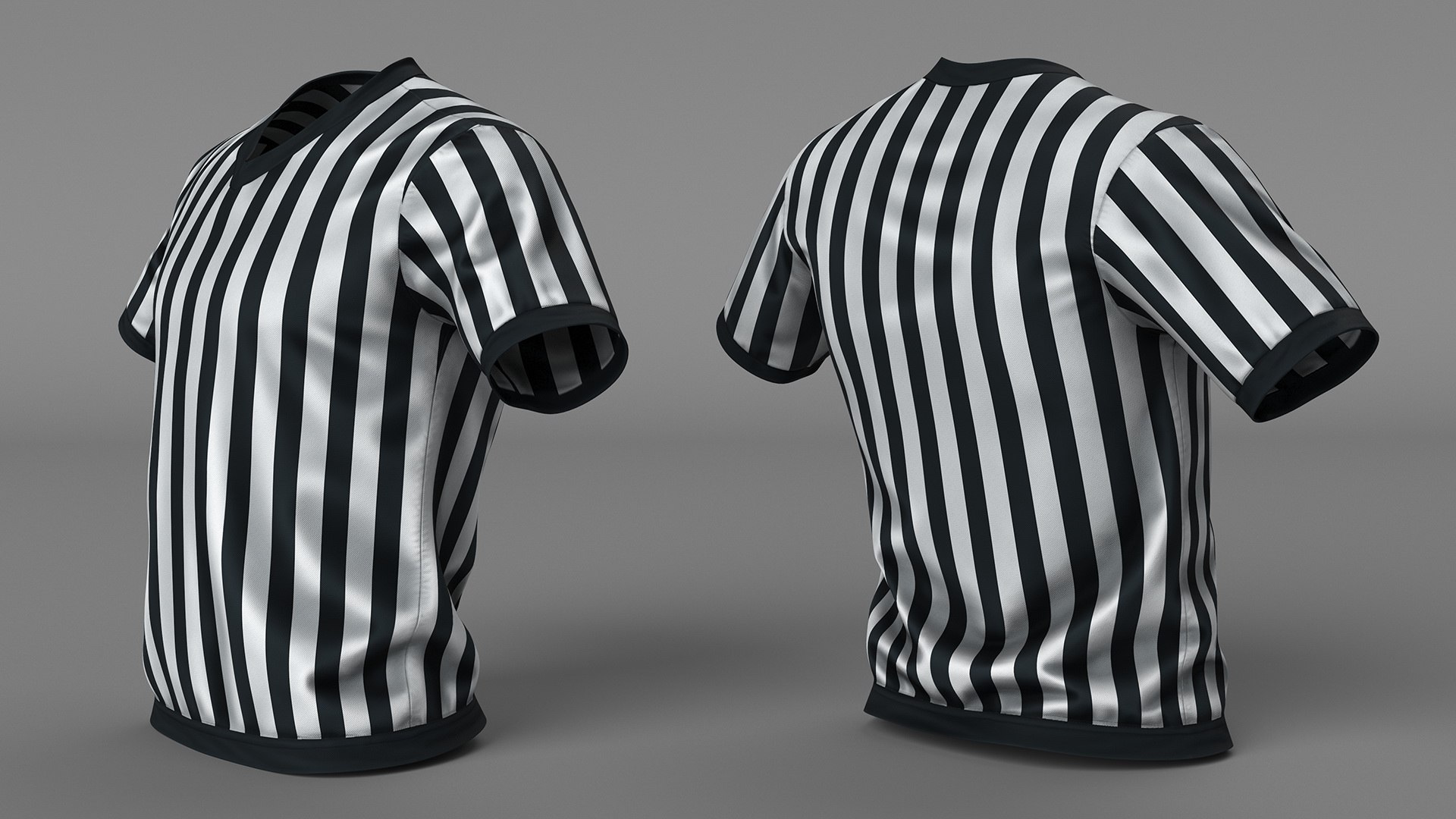 3D Striped Sports Referee Shirt Model - TurboSquid 2246743