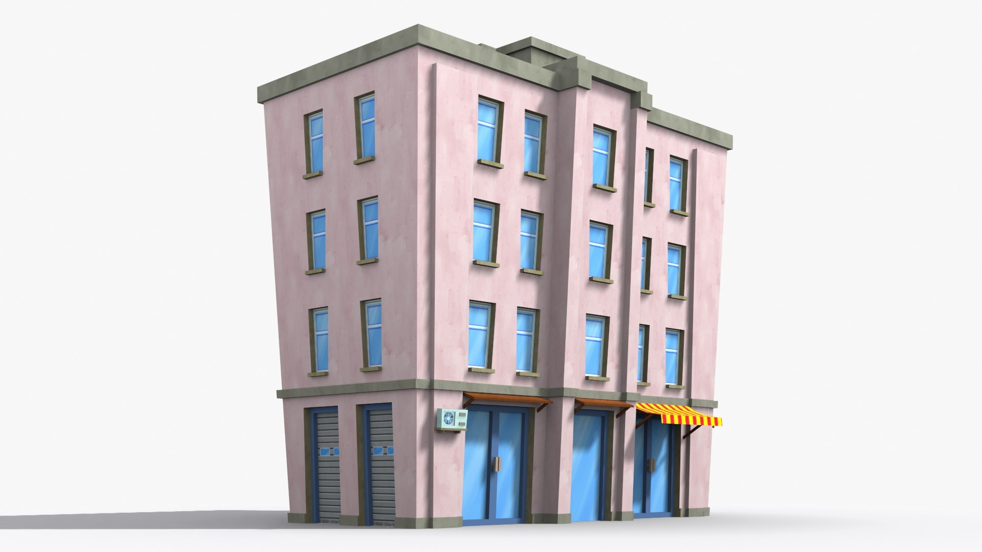 3D Cartoon Building X12 Model - TurboSquid 1832688