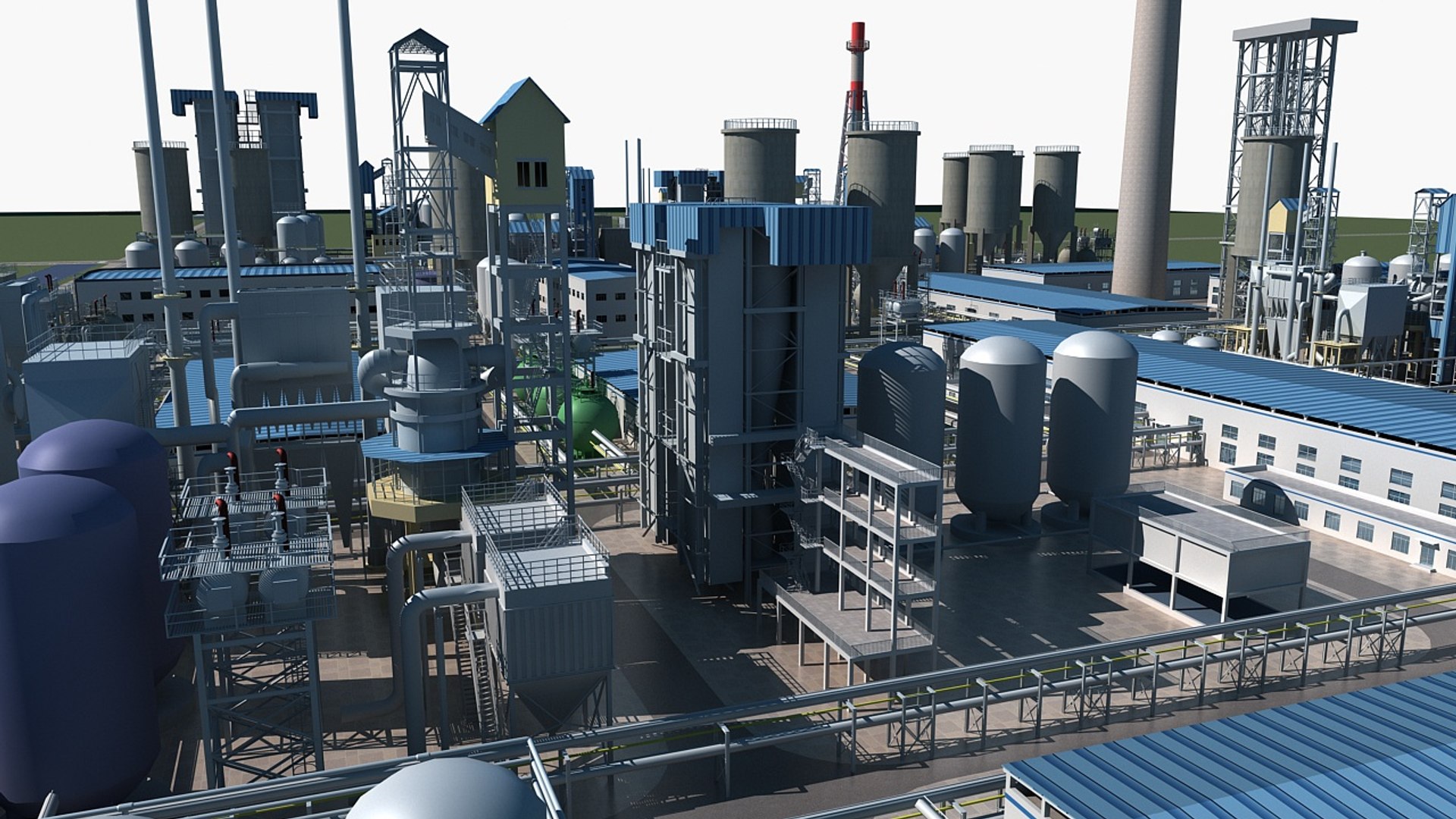 3D Chemical Plant 1 - TurboSquid 2072628