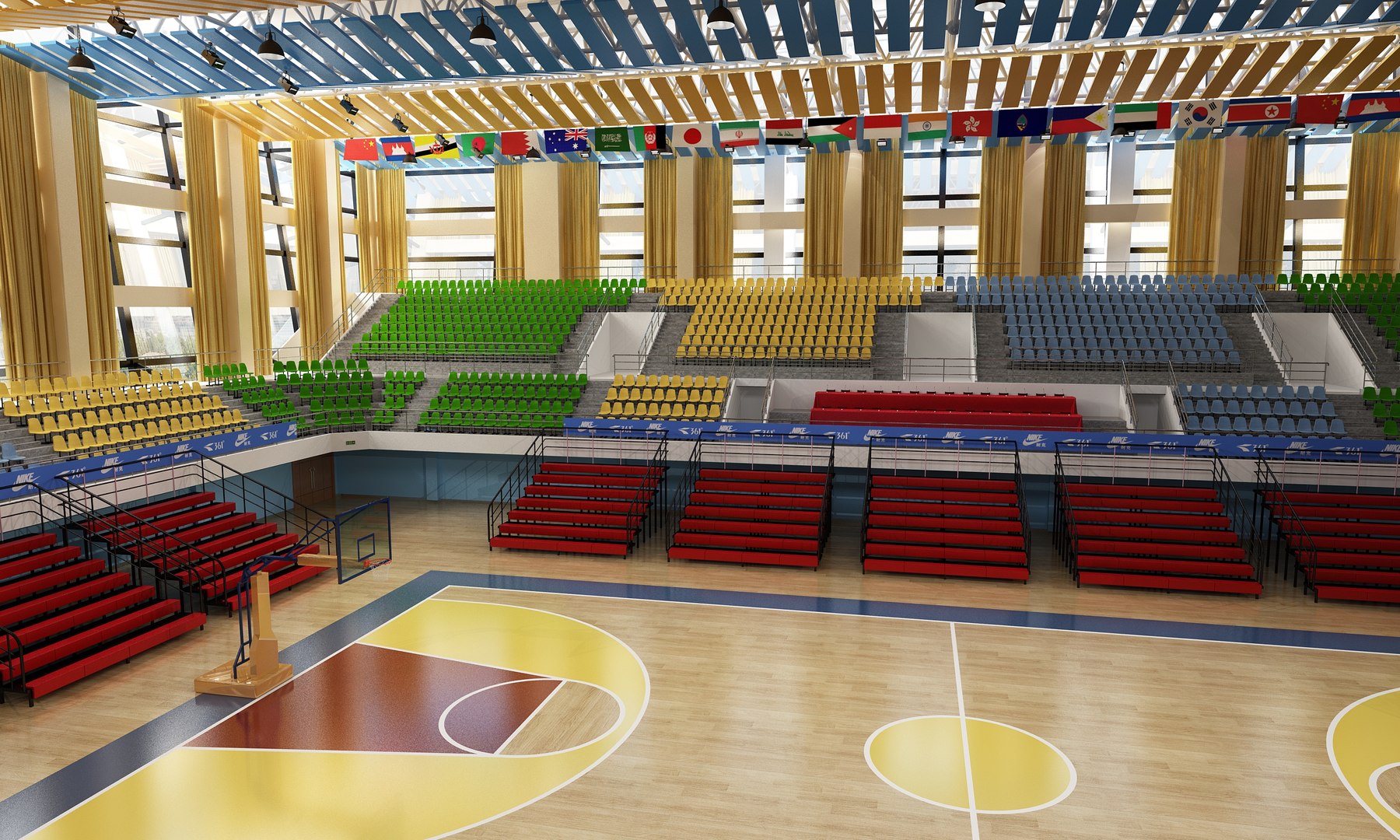 3D Basketball Arena - TurboSquid 2393274