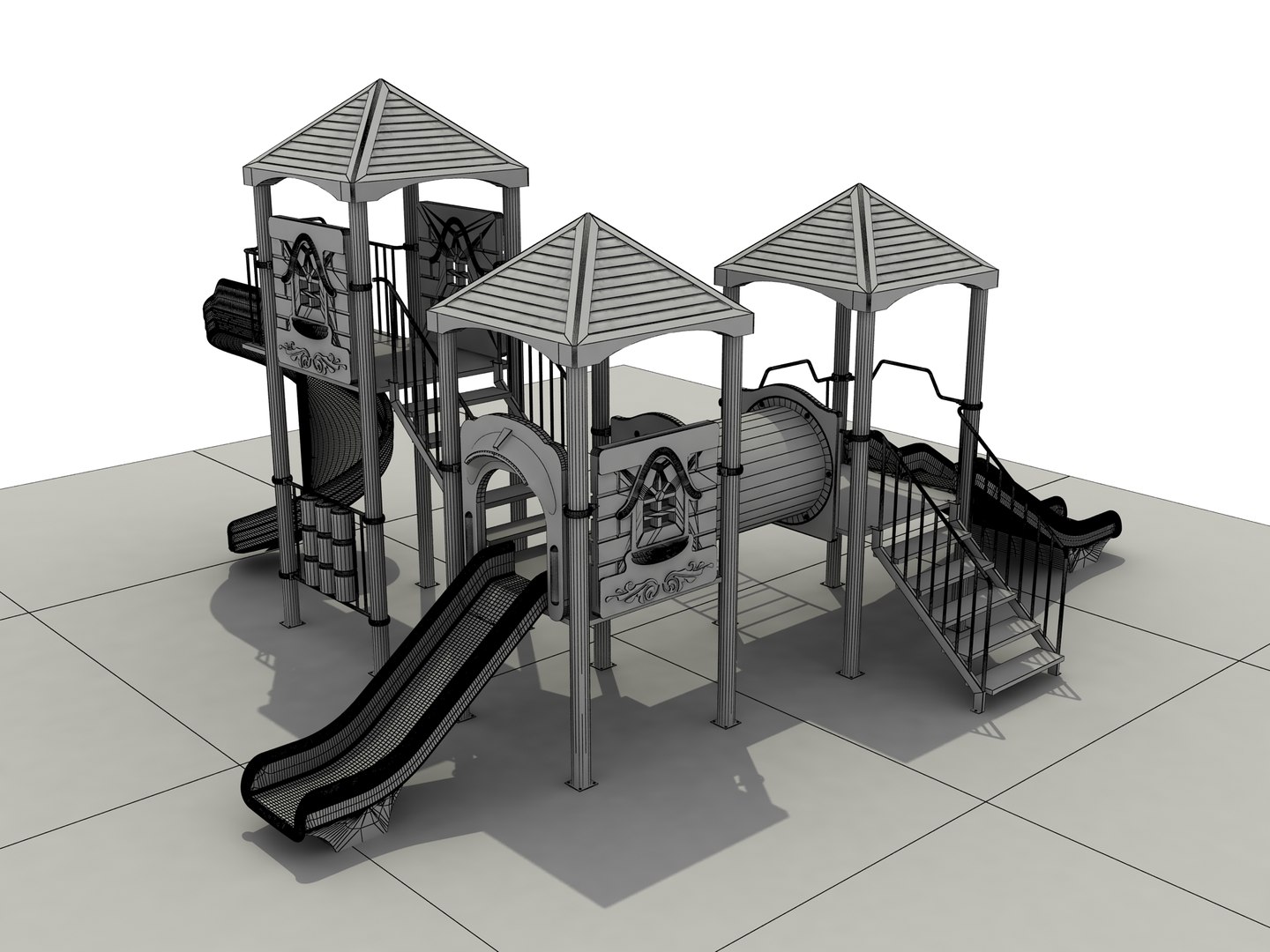 3D Metal Playground - TurboSquid 1574101