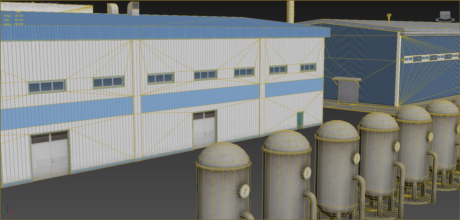 3d Model Industrial Buildings Set