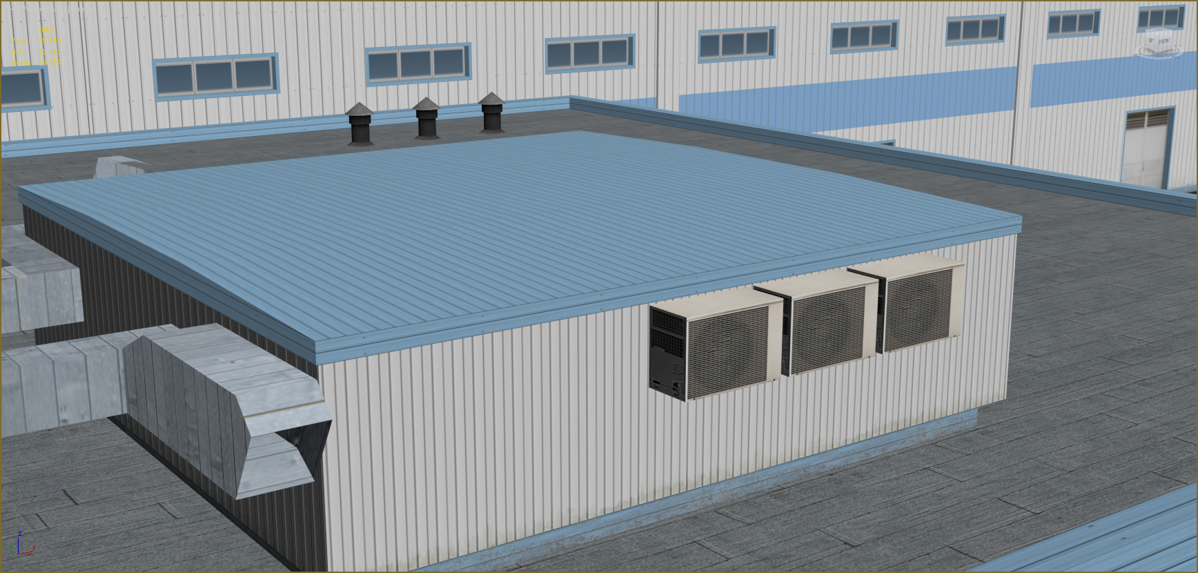 3d model industrial buildings set