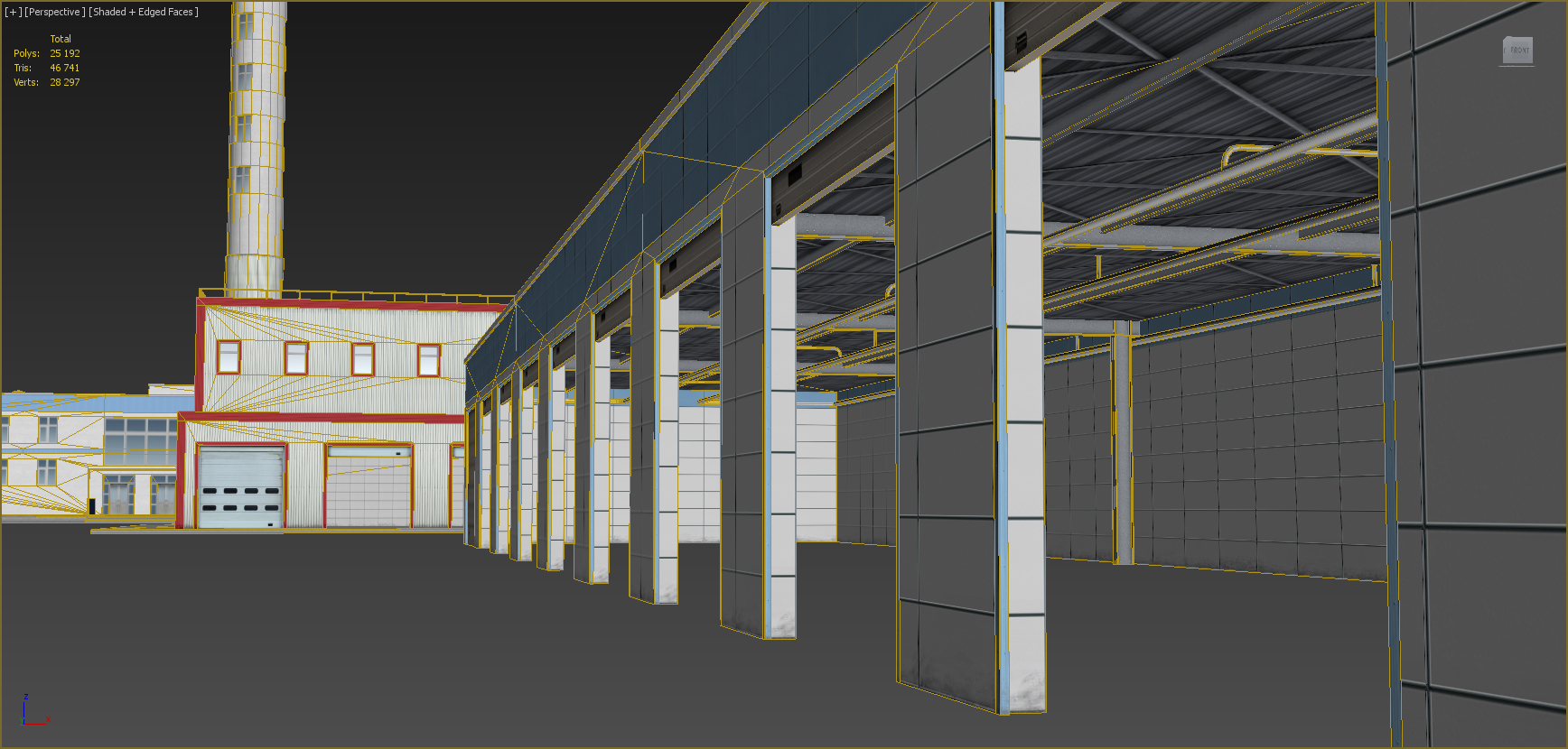 3d model industrial buildings set