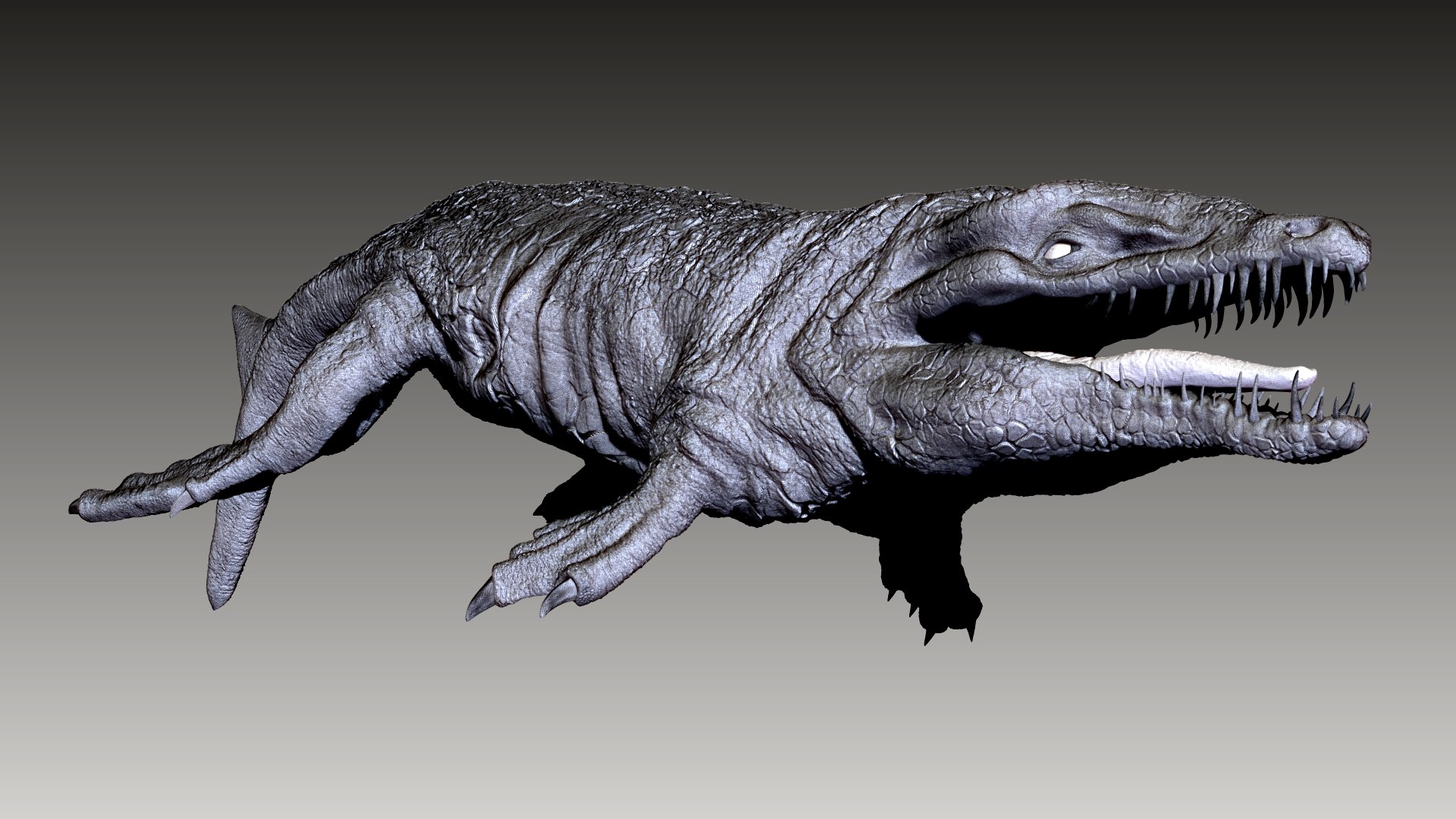 Dakosaurus sea monster series 1 sculpt project 3D model - TurboSquid ...