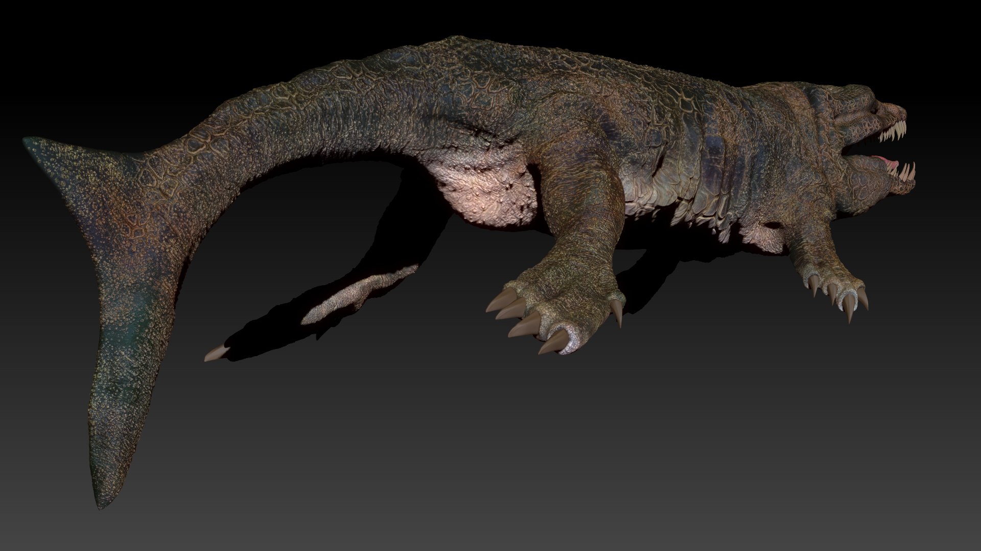 Dakosaurus sea monster series 1 sculpt project 3D model - TurboSquid ...