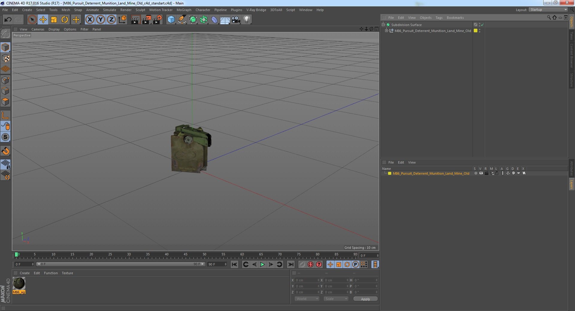 M86 pursuit deterrent munition 3D model - TurboSquid 1627802