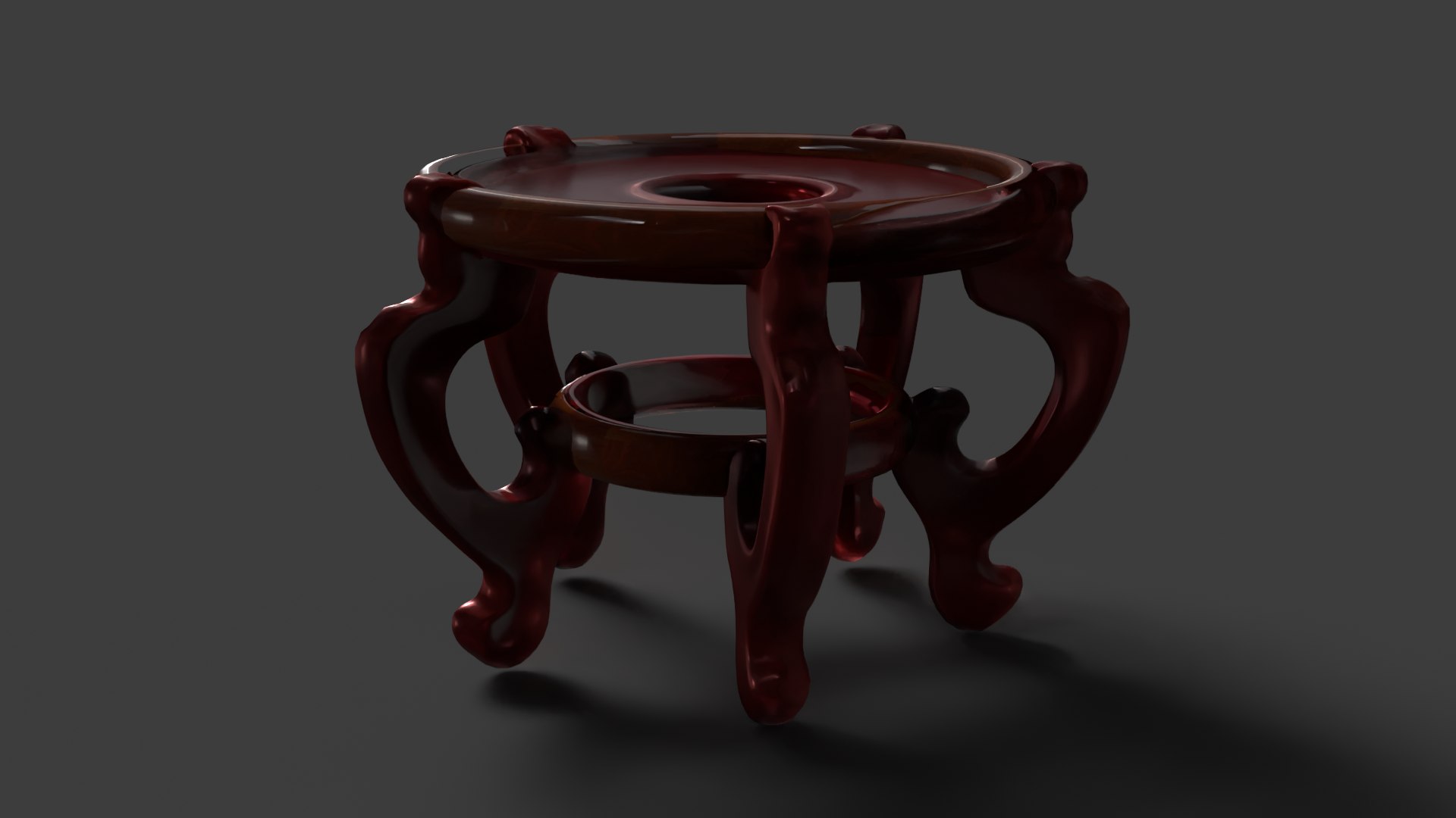 3D Chinese Wooden Round Display Stand - TurboSquid 2309811