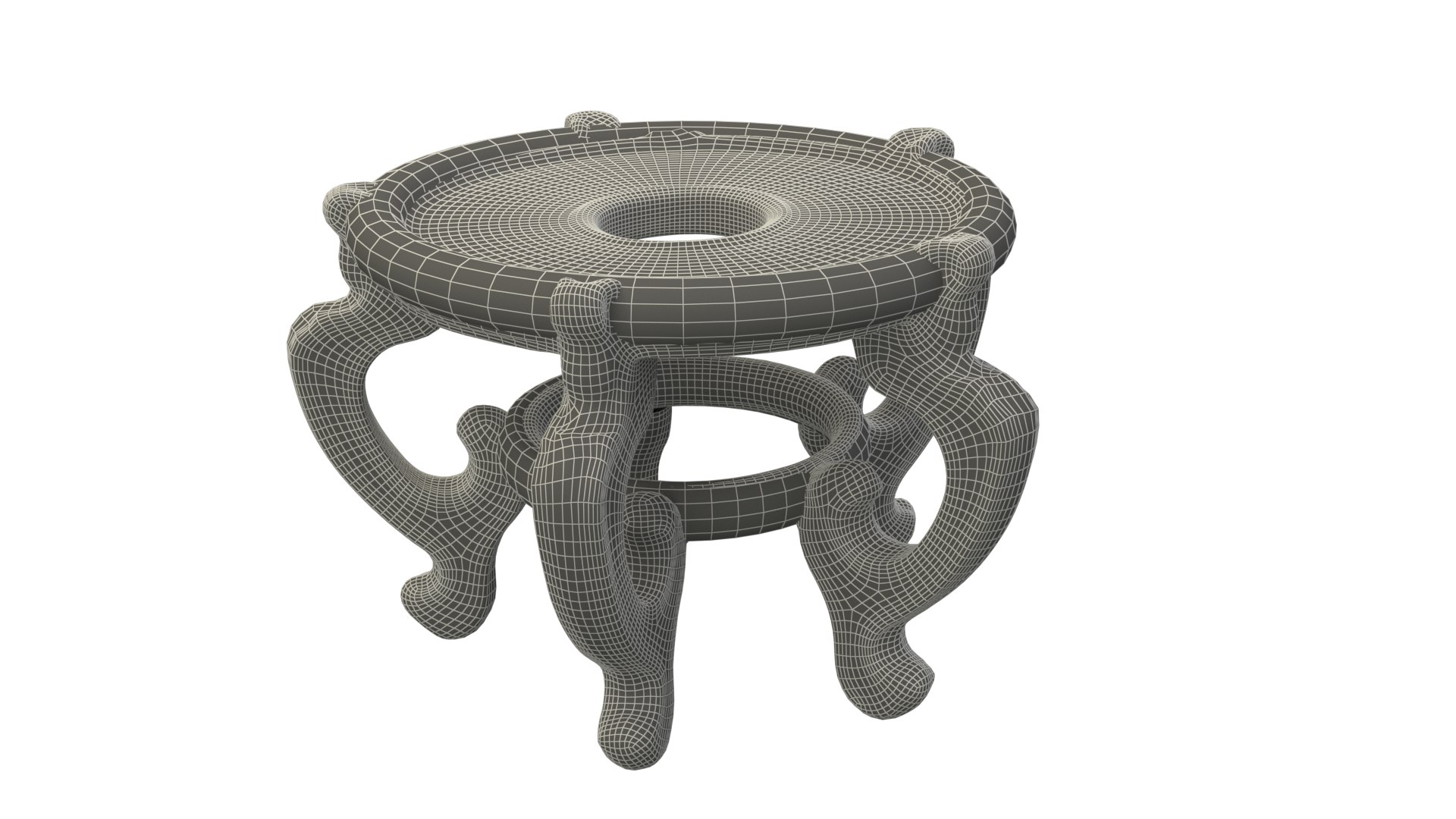 3D Chinese Wooden Round Display Stand - TurboSquid 2309811