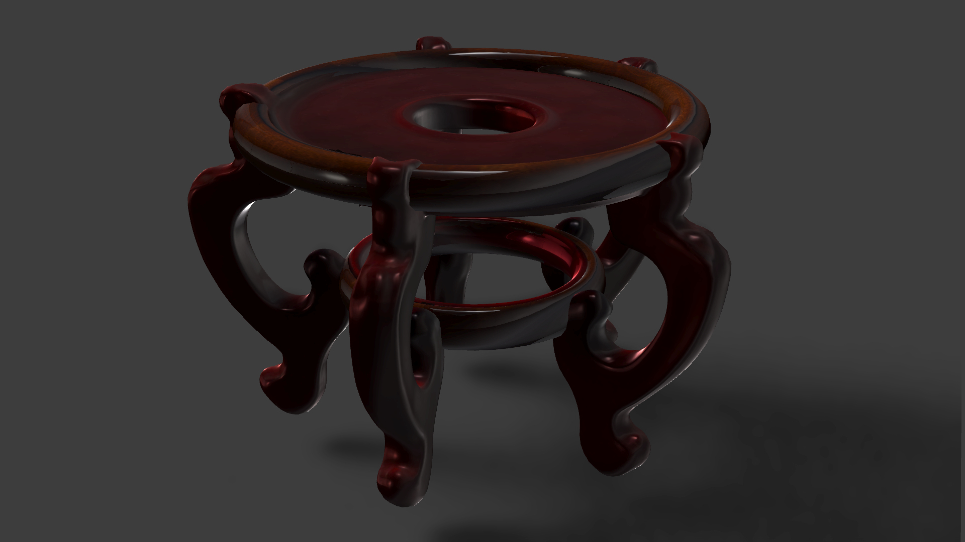 3D Chinese Wooden Round Display Stand - TurboSquid 2309811