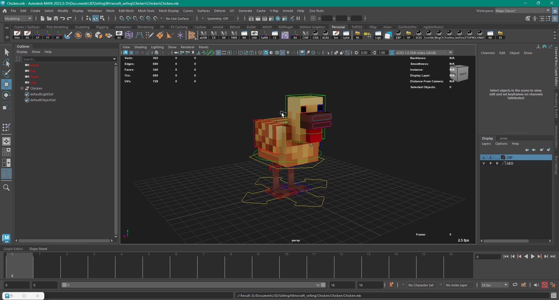 Minecraft Chicken Rig 3D Model - TurboSquid 2512532