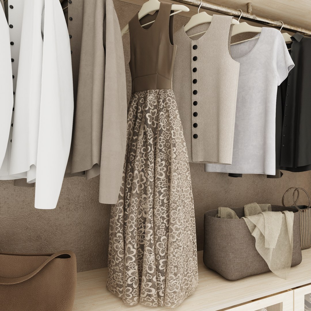 3D Wardrobe model - TurboSquid 1954784